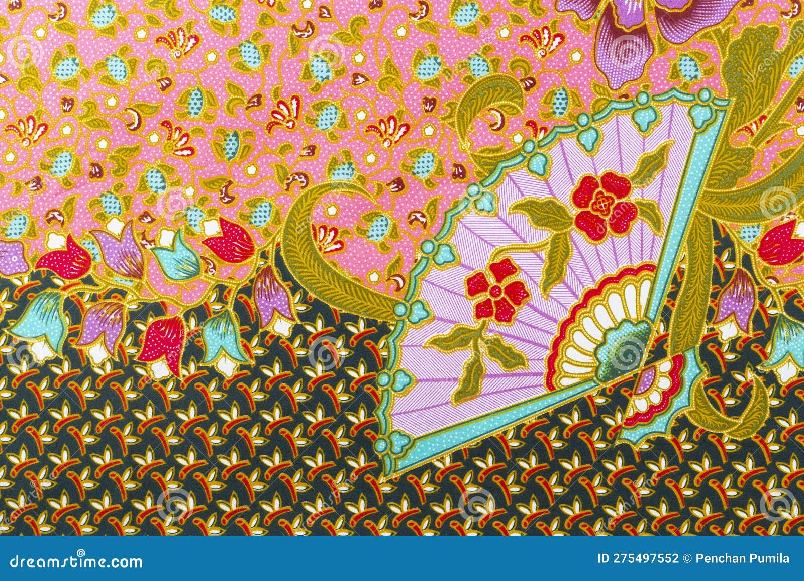 The Beautiful of Art Malaysian and Indonesian Batik Pattern Editorial ...