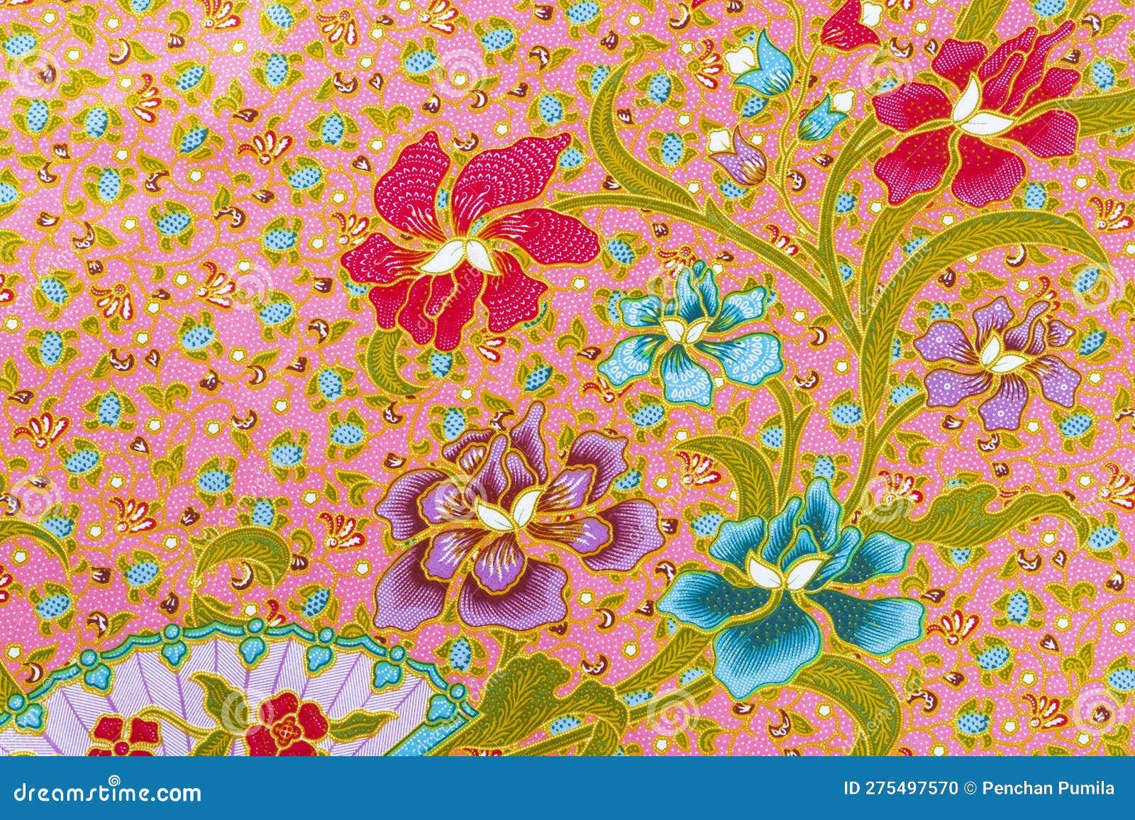 The Beautiful of Art Malaysian and Indonesian Batik Pattern Editorial ...