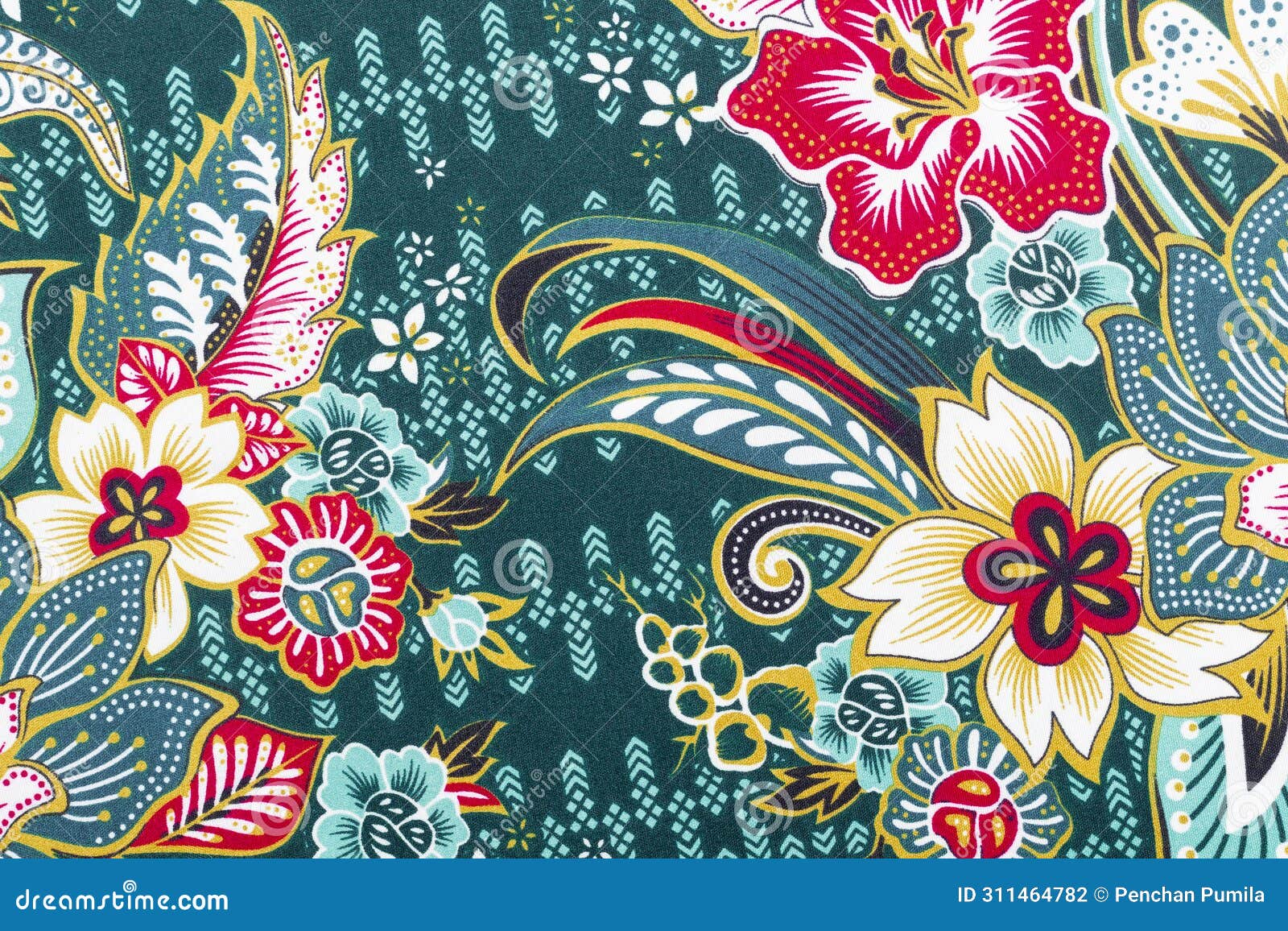 The Beautiful of Art Malaysian and Indonesian Batik Pattern Stock Photo ...