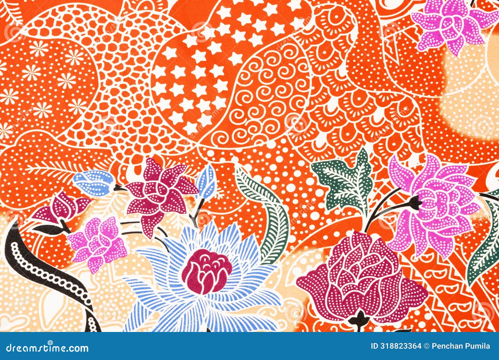 Beautiful of Art Malaysian and Indonesian Batik Pattern Stock ...