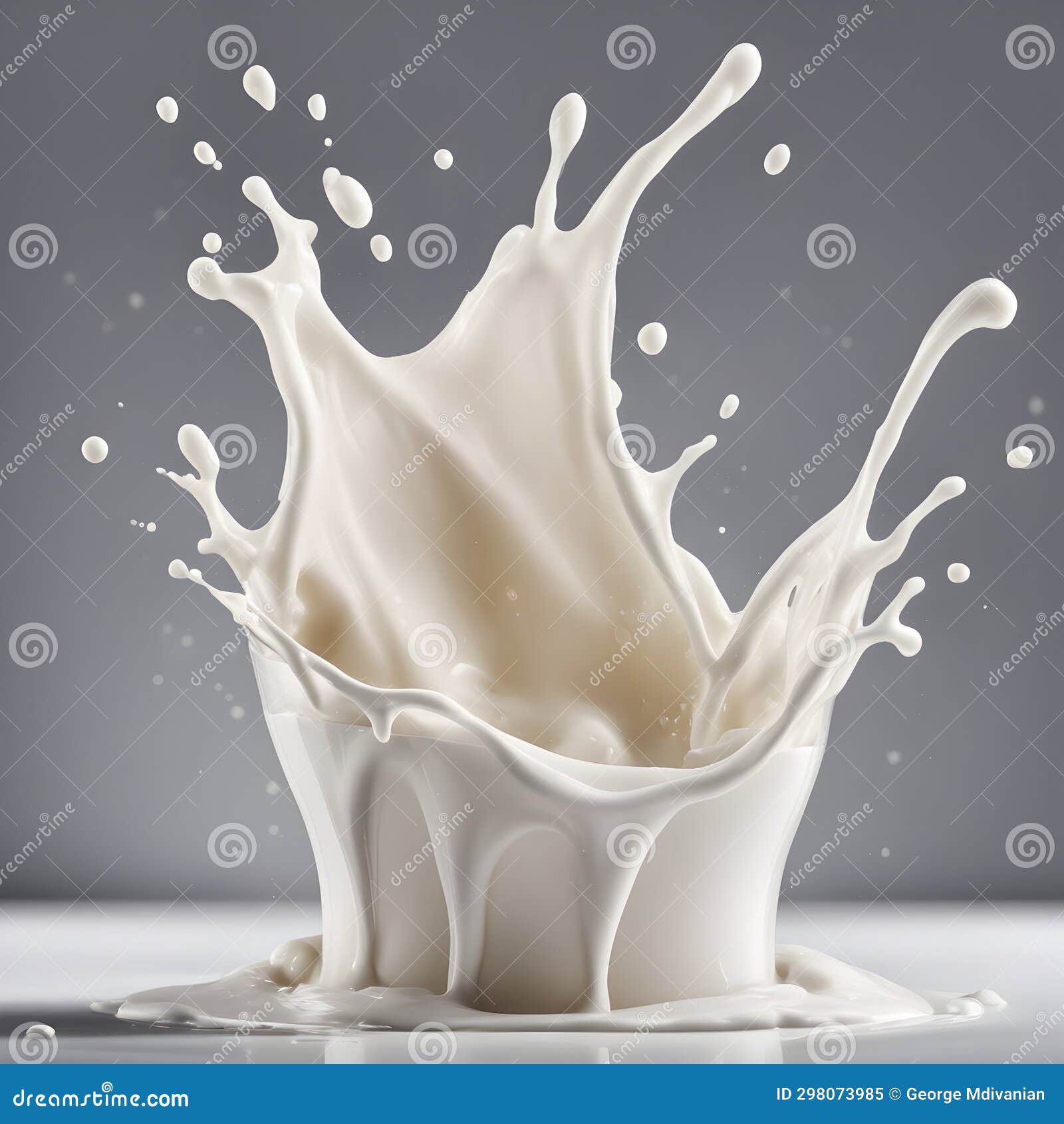 Beautiful Art of the Milk Splash Stock Illustration - Illustration of ...