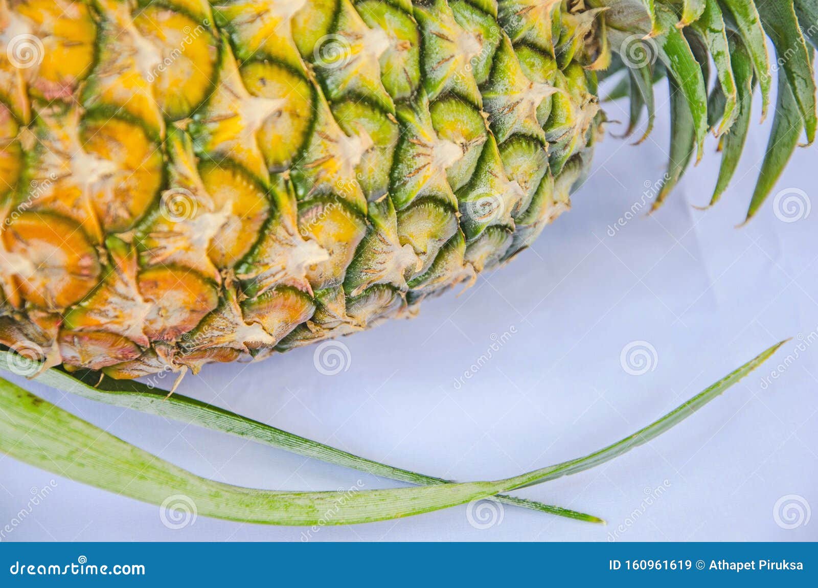 Pineapple Shell Pattern with Leaves Stock Image - Image of texture ...