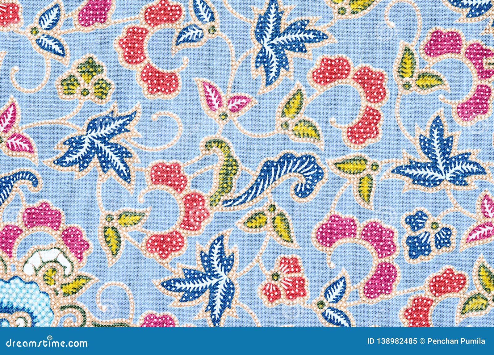 Beautiful of Art Thai Batik Pattern Stock Image - Image of motif ...