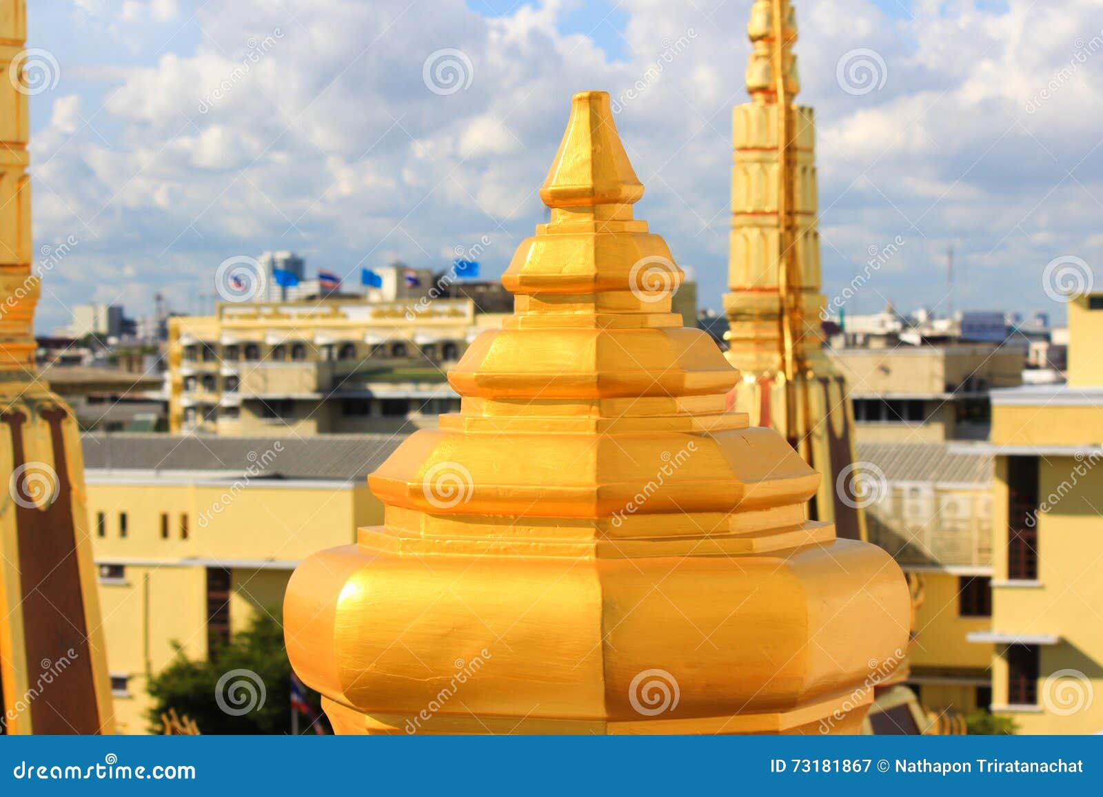 Beautiful Arts and Architecture at Loha Prasat,Wat Ratchanaddaram Stock ...