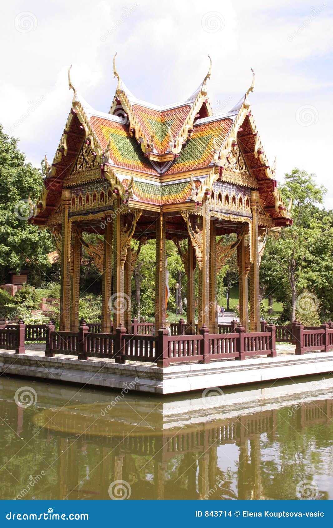 Asia Temple Roof In Wat Lok Moli Temple Chiang Mai Stock Photo ...