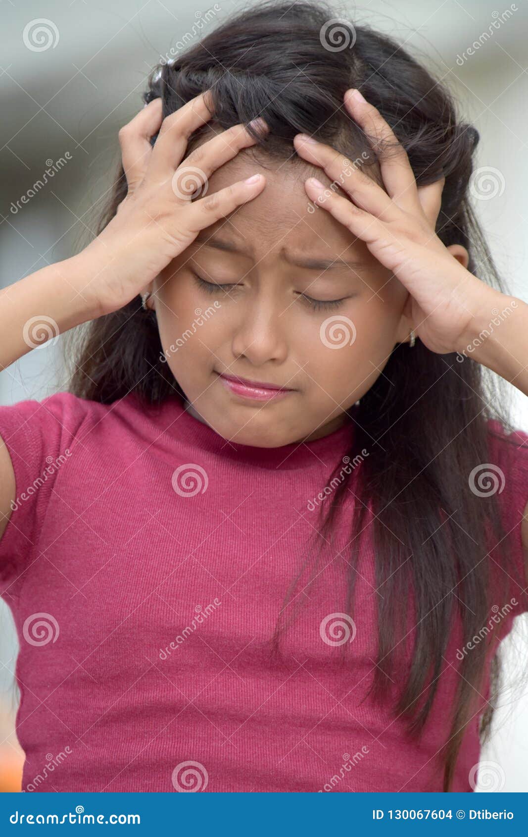 Beautiful Asian Female Under Stress Stock Photo - Image of emotion ...