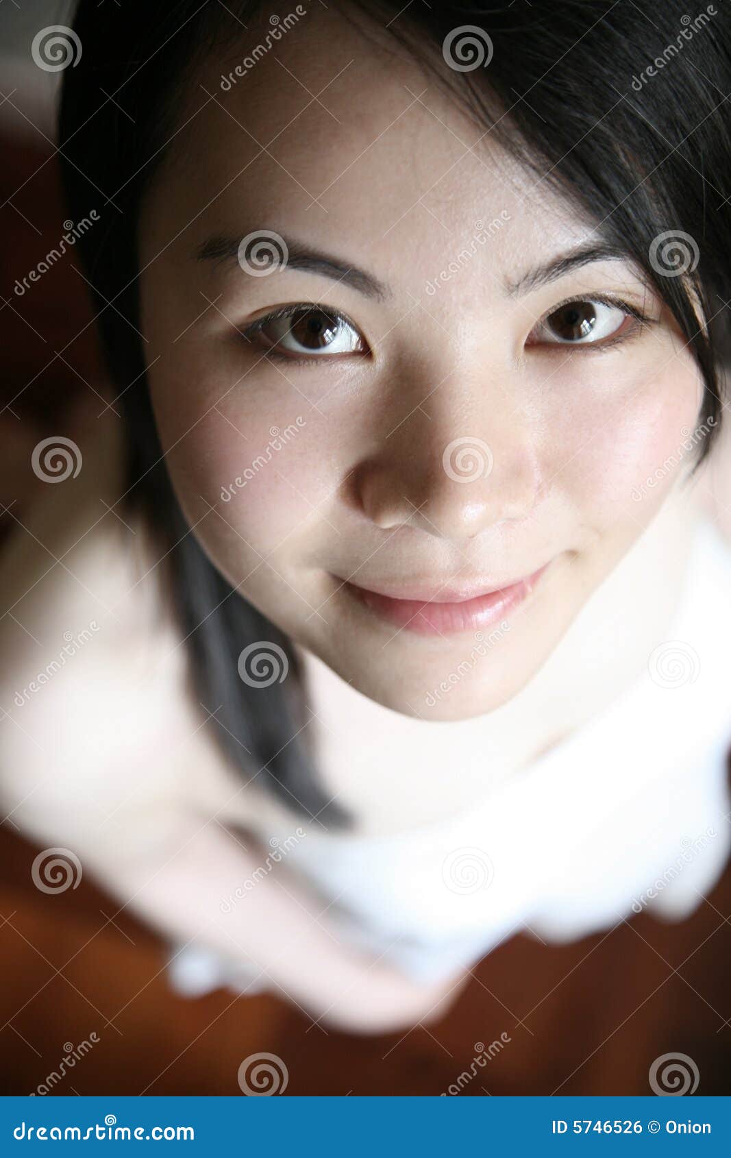 Beautiful Asian Girl Looking at Viewer Stock Photo - Image of smiling, attitude: 5746526