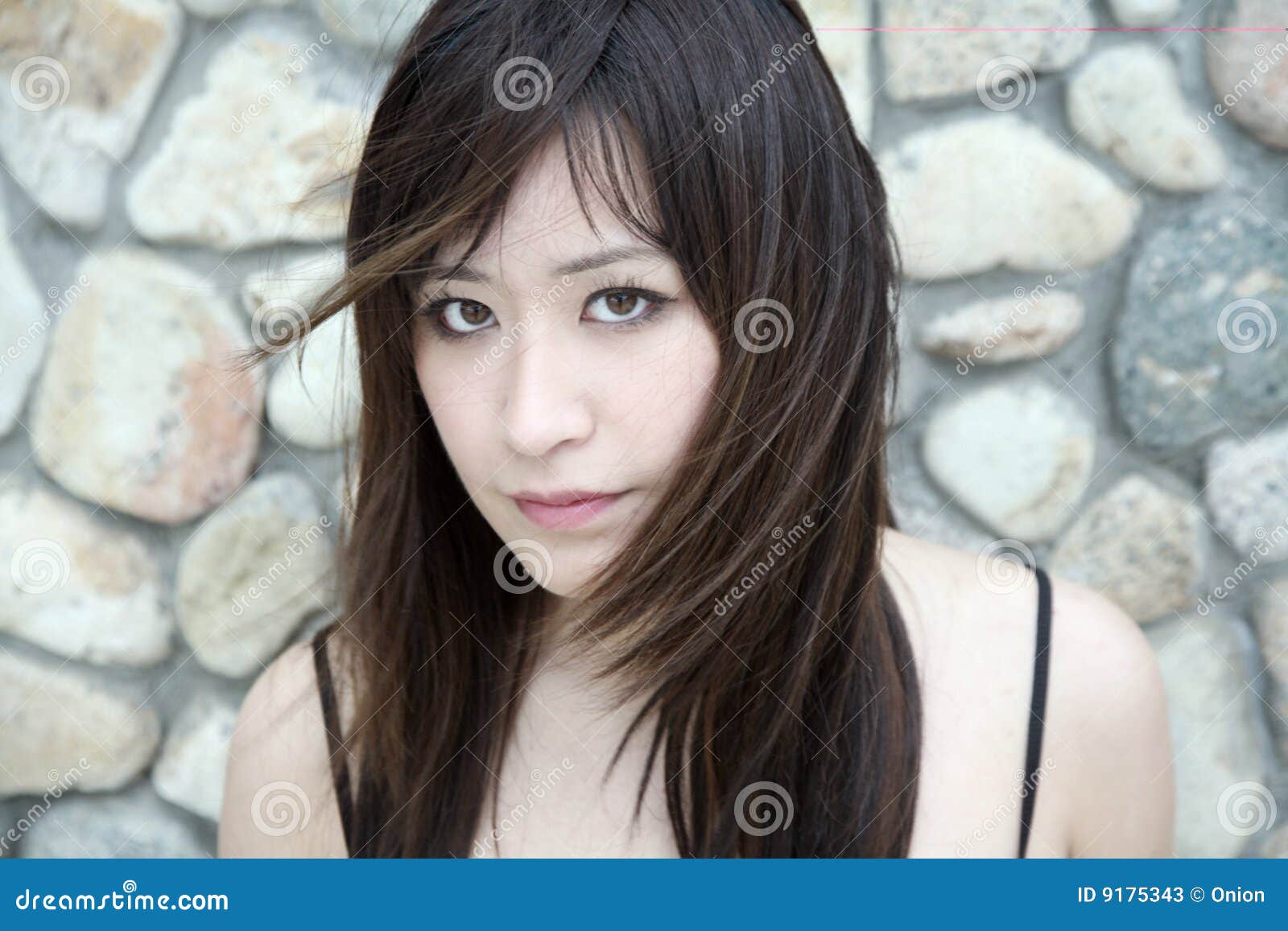 Beautiful Asian Girl Looking at Viewer Stock Image - Image of ...