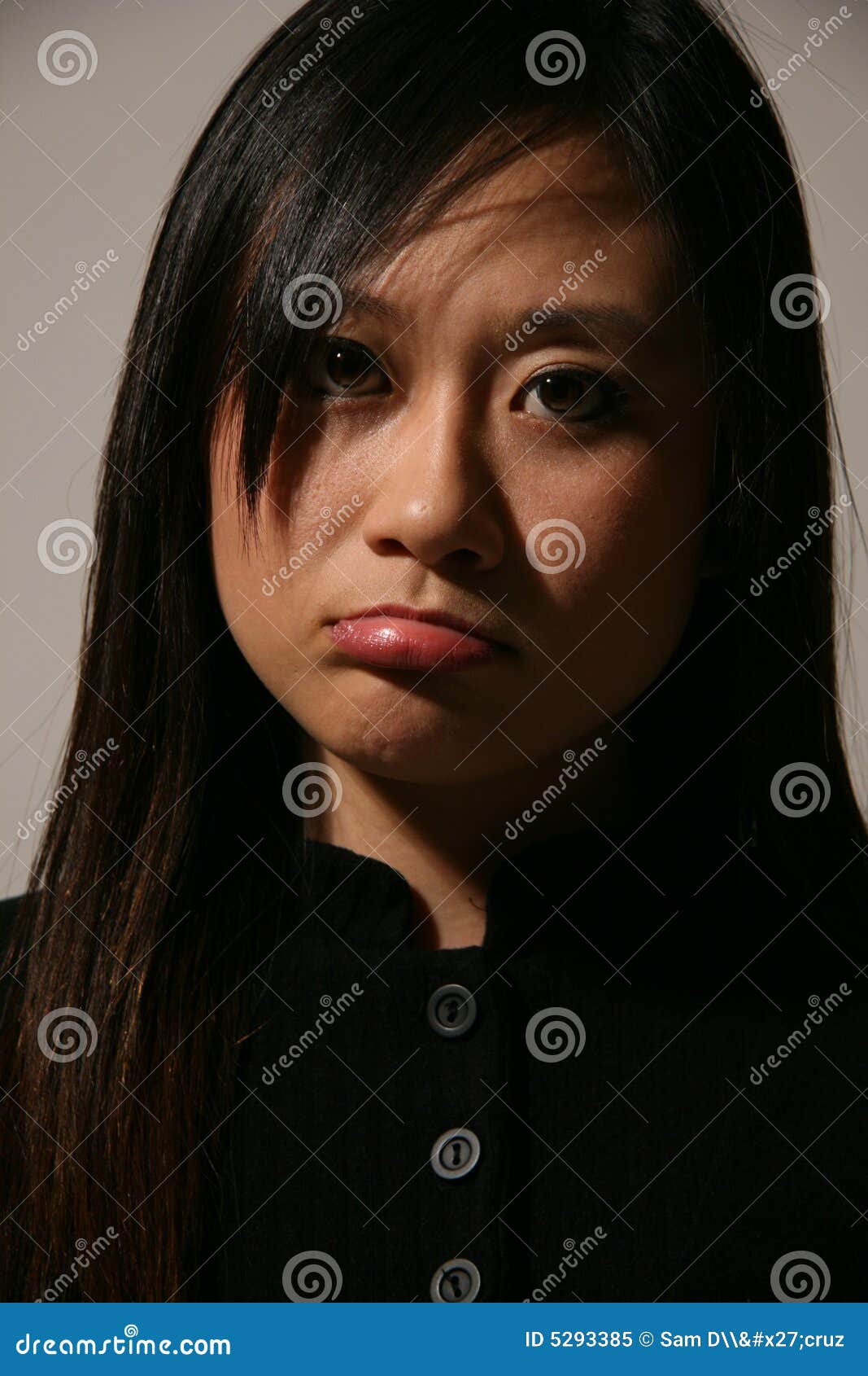 Beautiful Asian Gril Pouting Stock Image - Image of oriental, petite ...