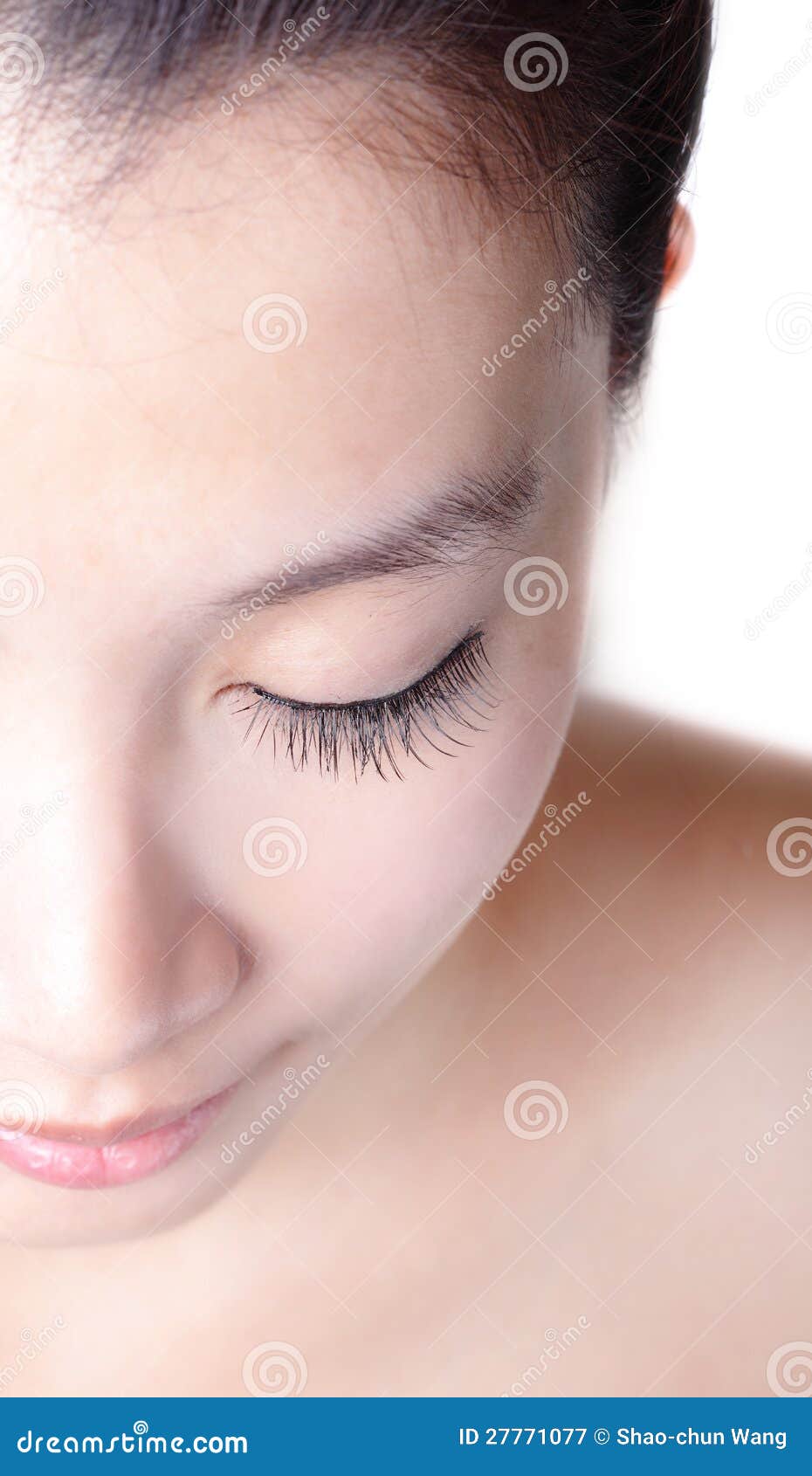 Beautiful Asian Woman Eyelash Stock Image - Image of portrait, macro ...
