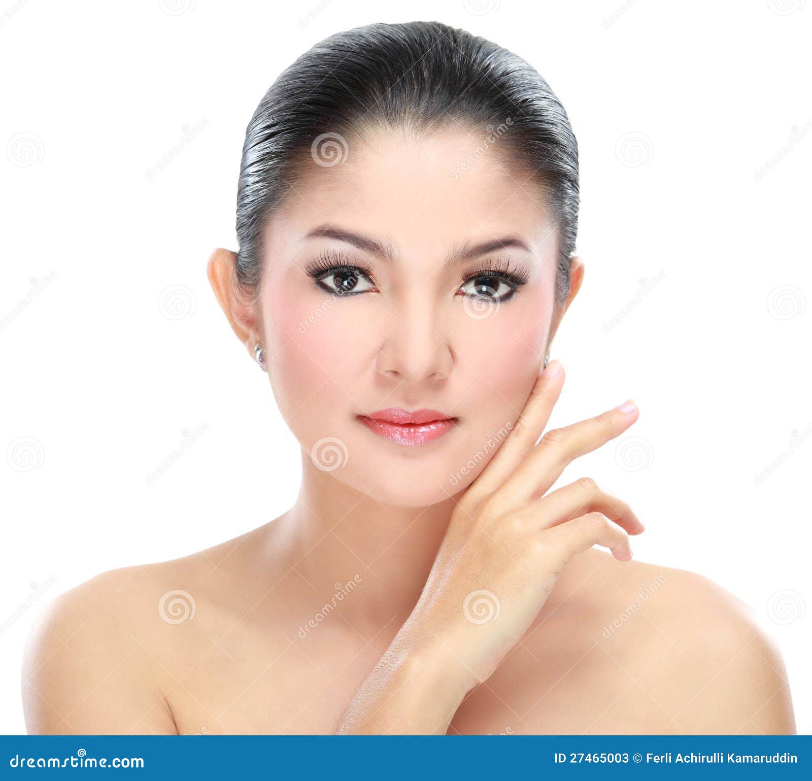 Beautiful asian woman face stock image. Image of isolated - 27465003