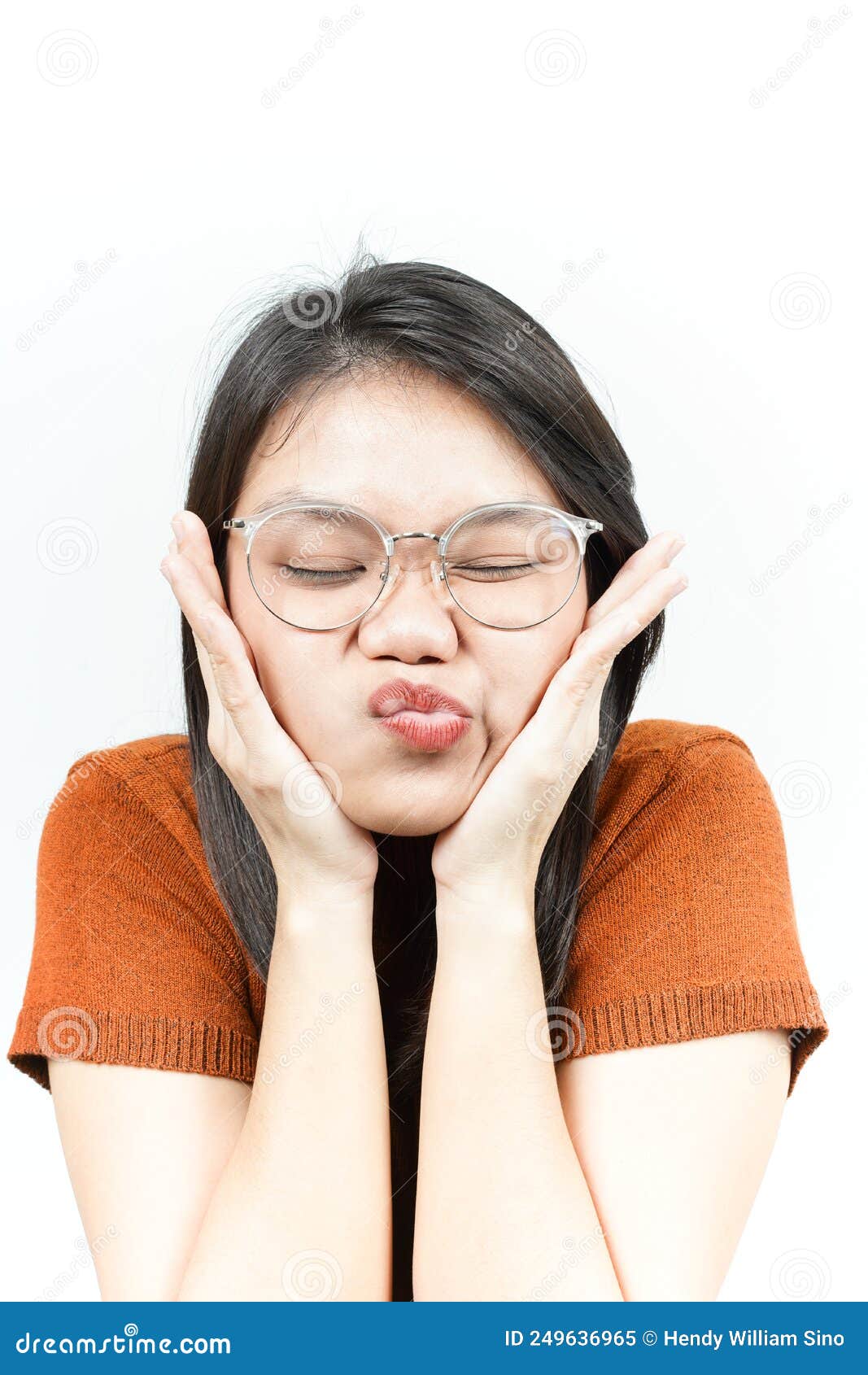 Beautiful Asian Woman Get Some Pose Isolated on White Stock Image ... Beautiful Asian Woman Get Some Pose Isolated on White Stock Image ...