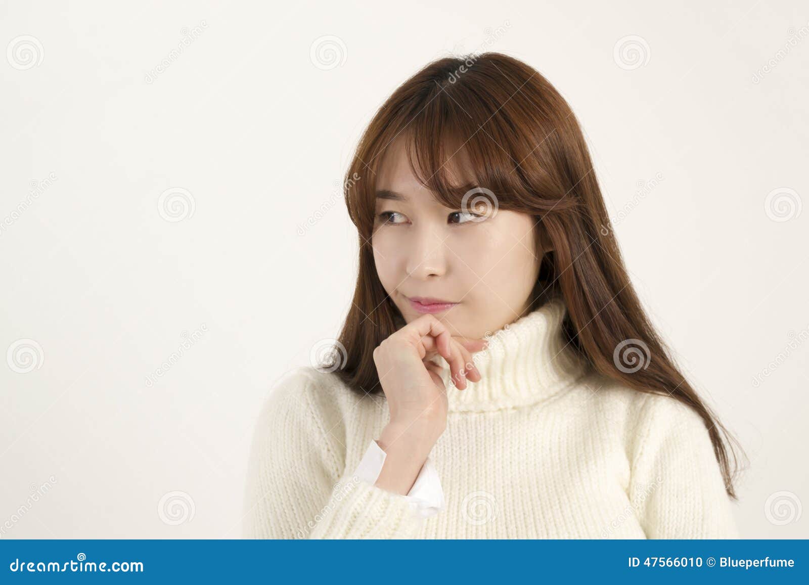 Beautiful Asian Woman Thinking Stock Photo - Image of malaysian ...