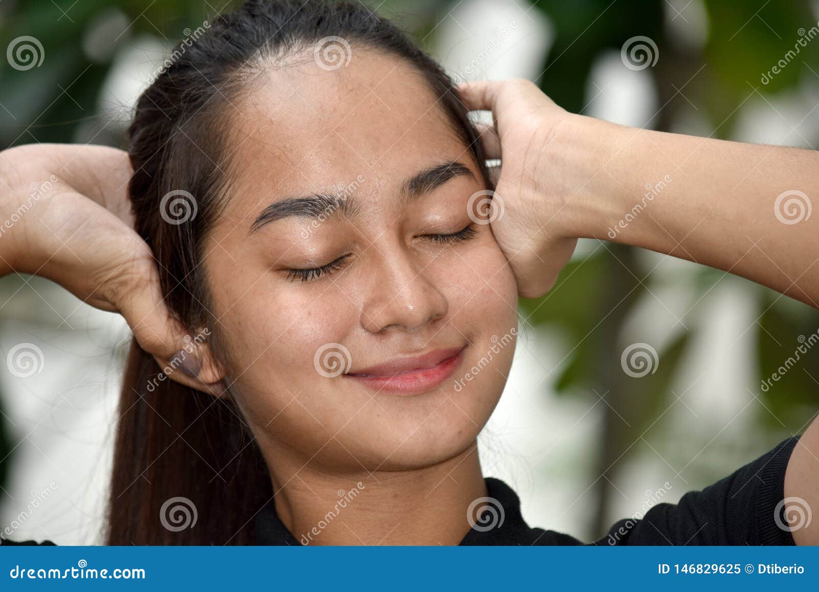 Beautiful Asian Youngster Wondering Stock Image - Image of youth ...