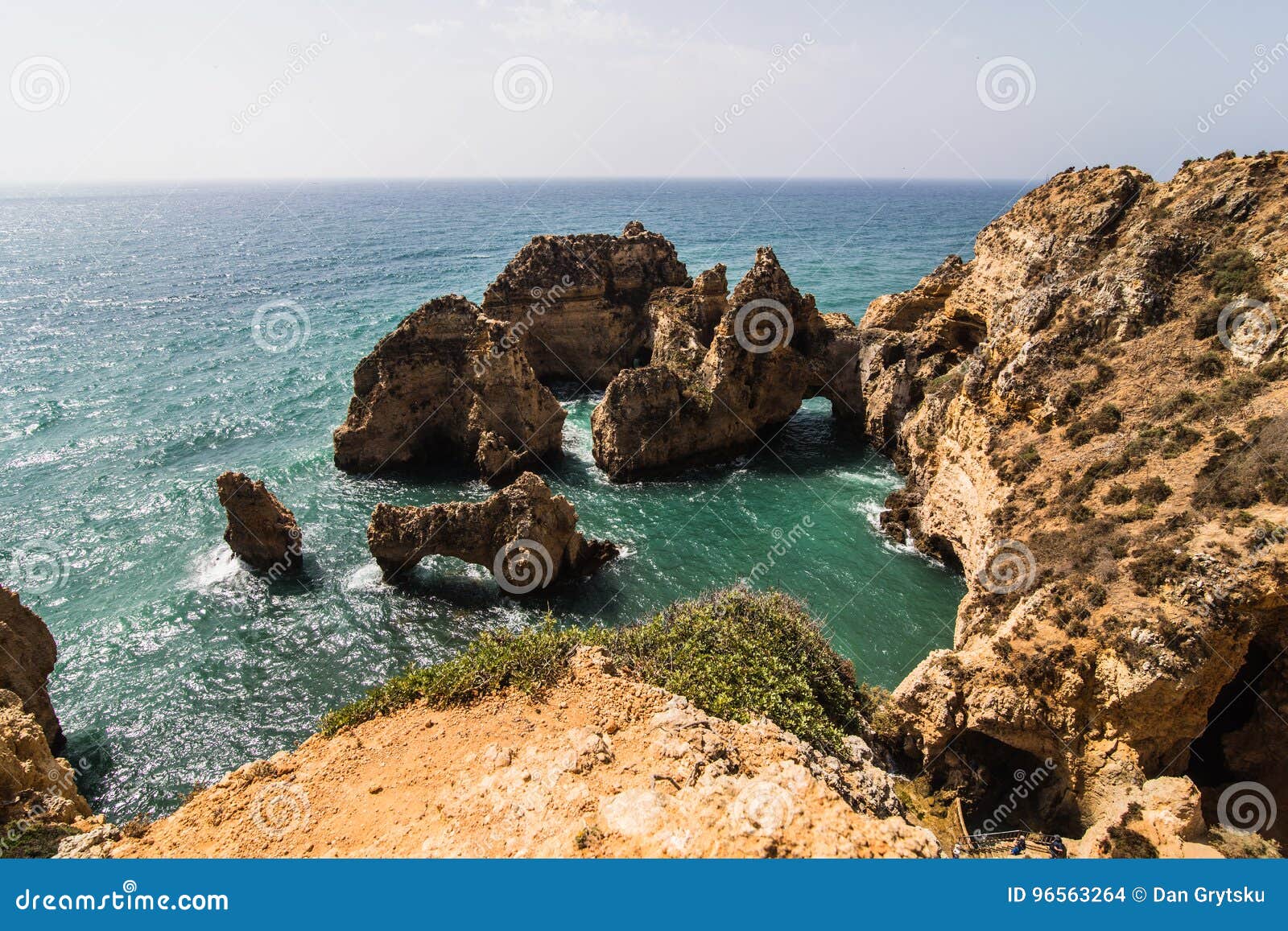 Beautiful Atlantic Ocean View Horizon with Sandy Beach Rocks and ...