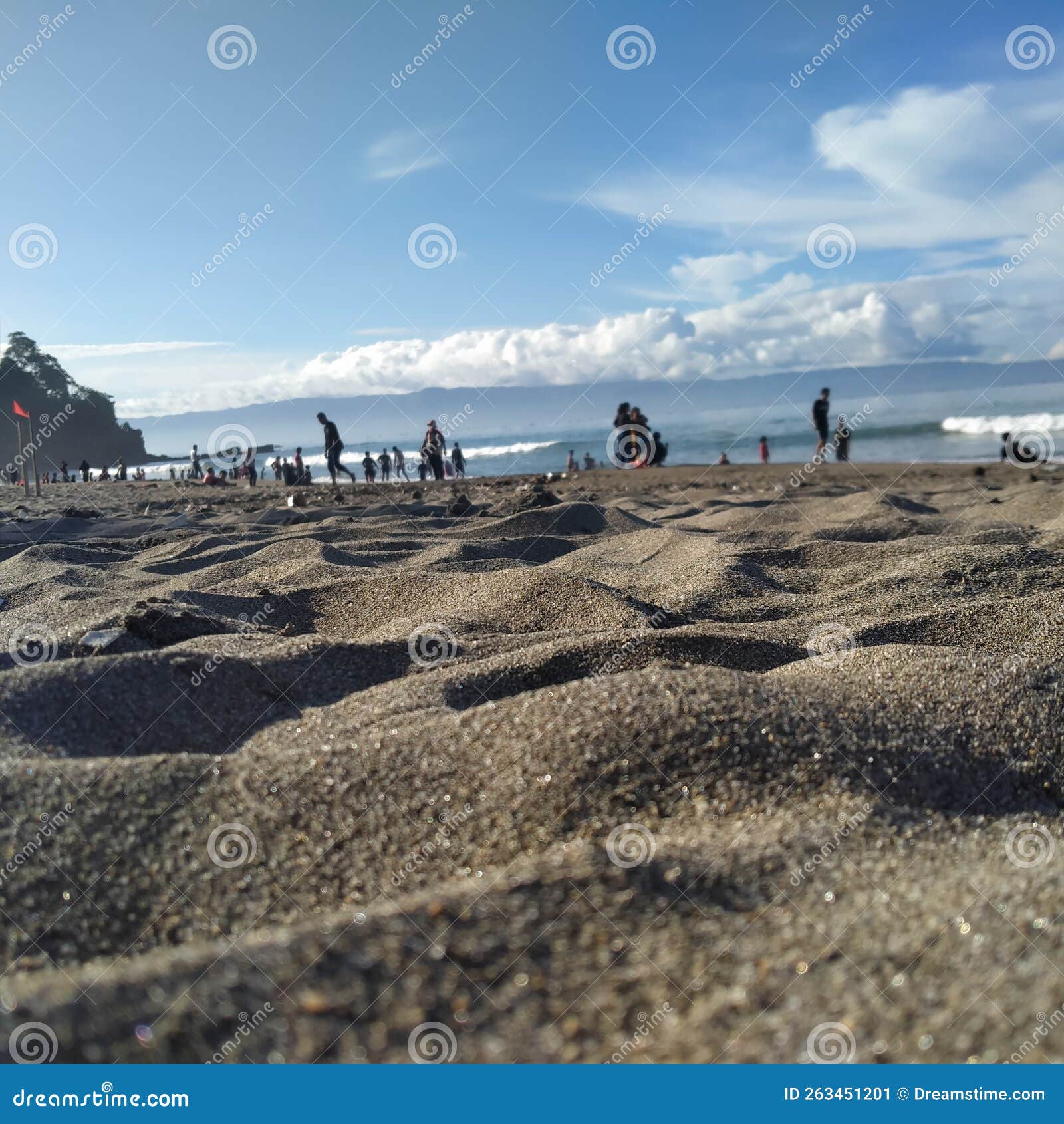 The Beautiful Atmosphere of the Beach in Indonesia Stock Image - Image ...