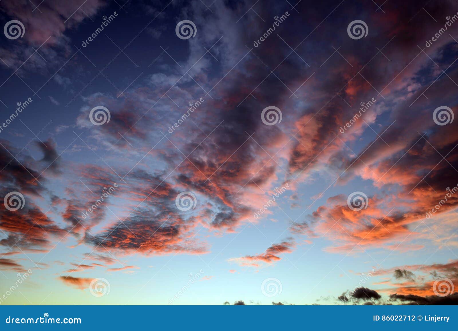 Beautiful Atmosphere of the Sky at Sunset Stock Photo - Image of ...