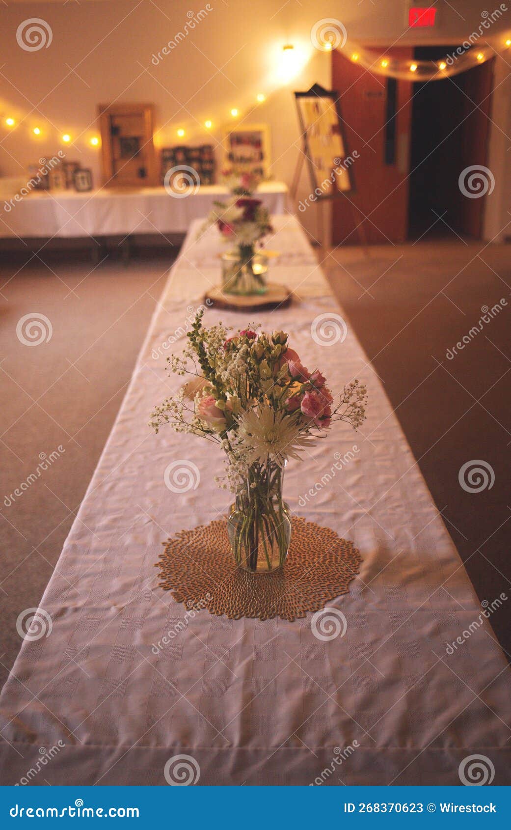 Beautiful Atmospheric Wedding Interior Set Up Stock Image - Image of ...