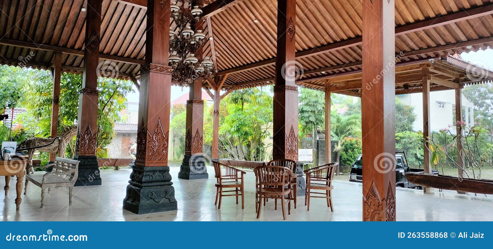 Beautiful and Attractive Javanese Traditional Buildings Stock Photo ...