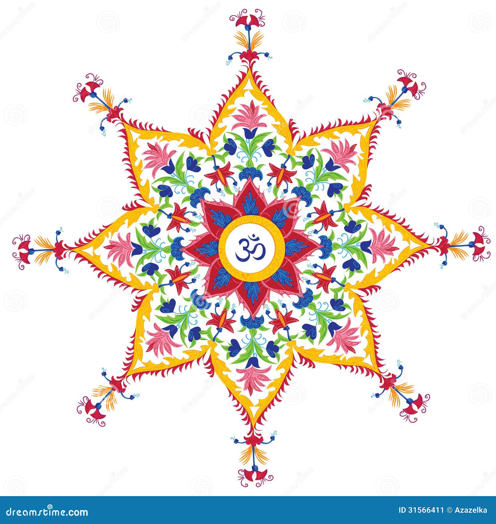 Beautiful Aum Design stock vector. Illustration of rainbow - 31566411