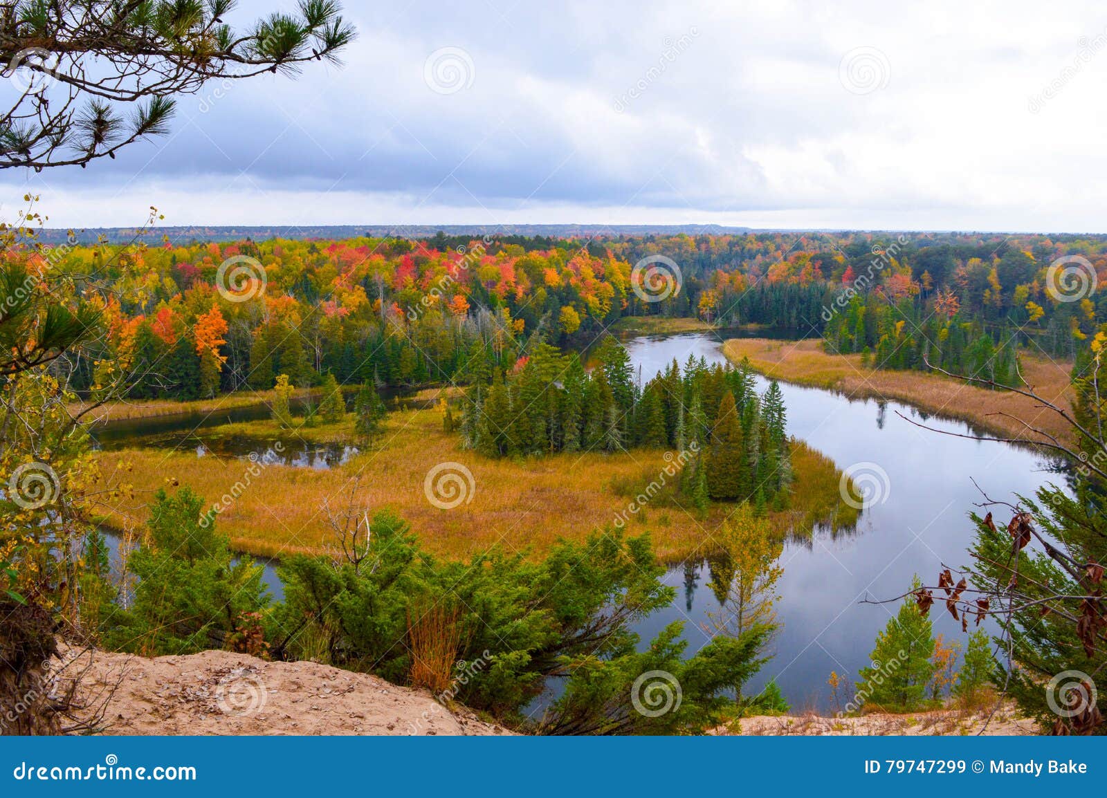 Beautiful Ausable River in Autumn Stock Image - Image of ontario, lake ...