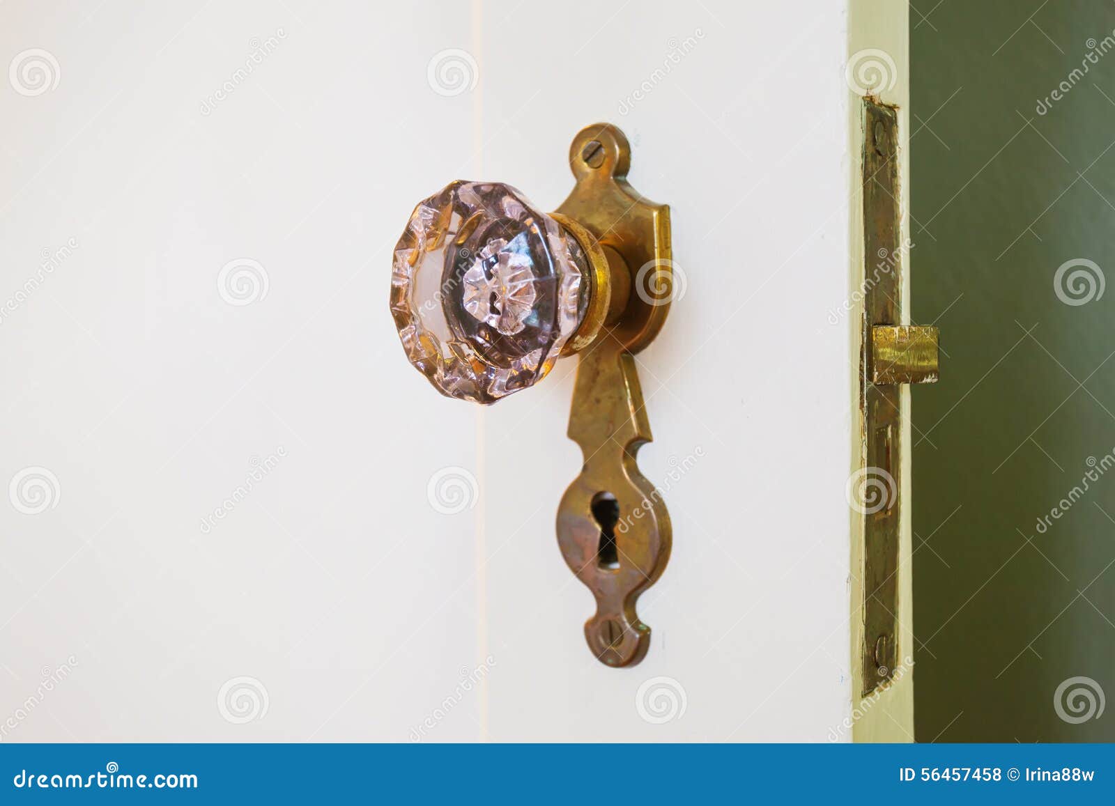 Beautiful and Authentic Pink Crystal Door Knob. Stock Photo - Image of ...