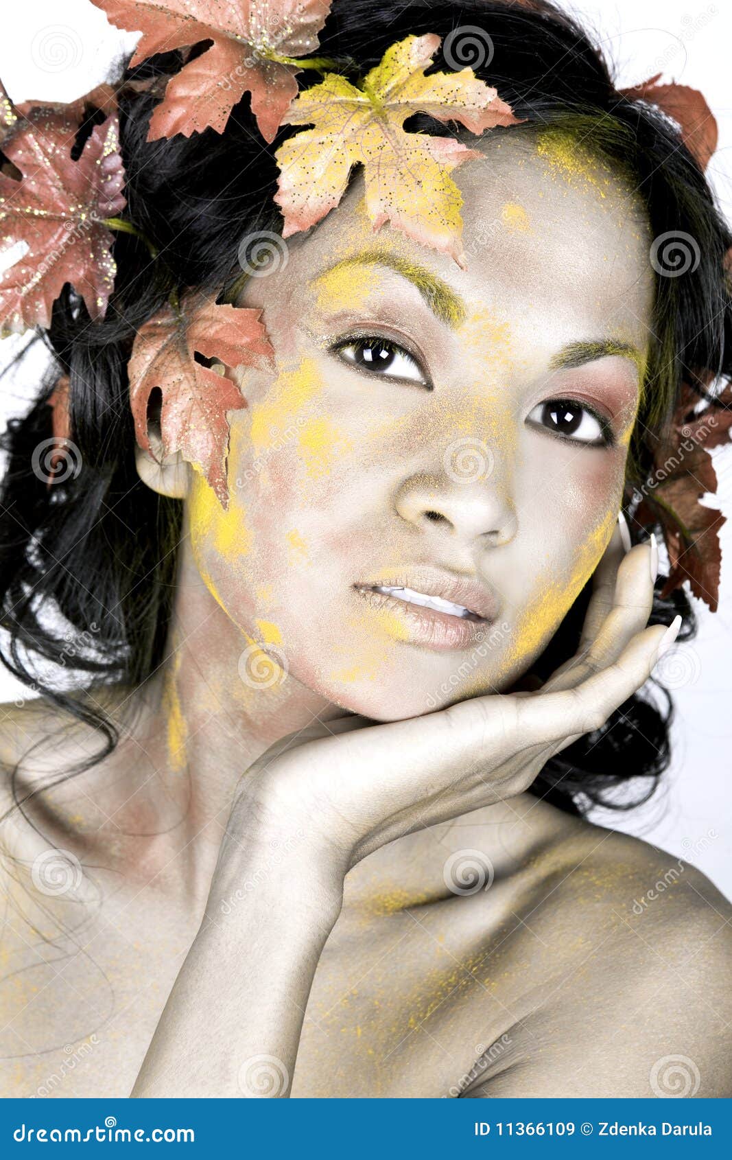 Beautiful autumn face stock image. Image of attractive - 11366109