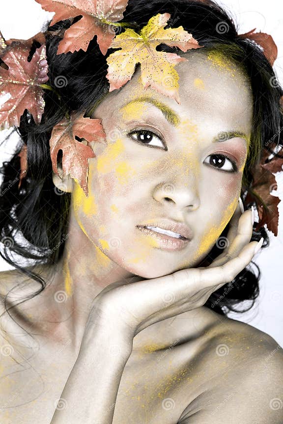 Beautiful autumn face stock image. Image of attractive - 11366109