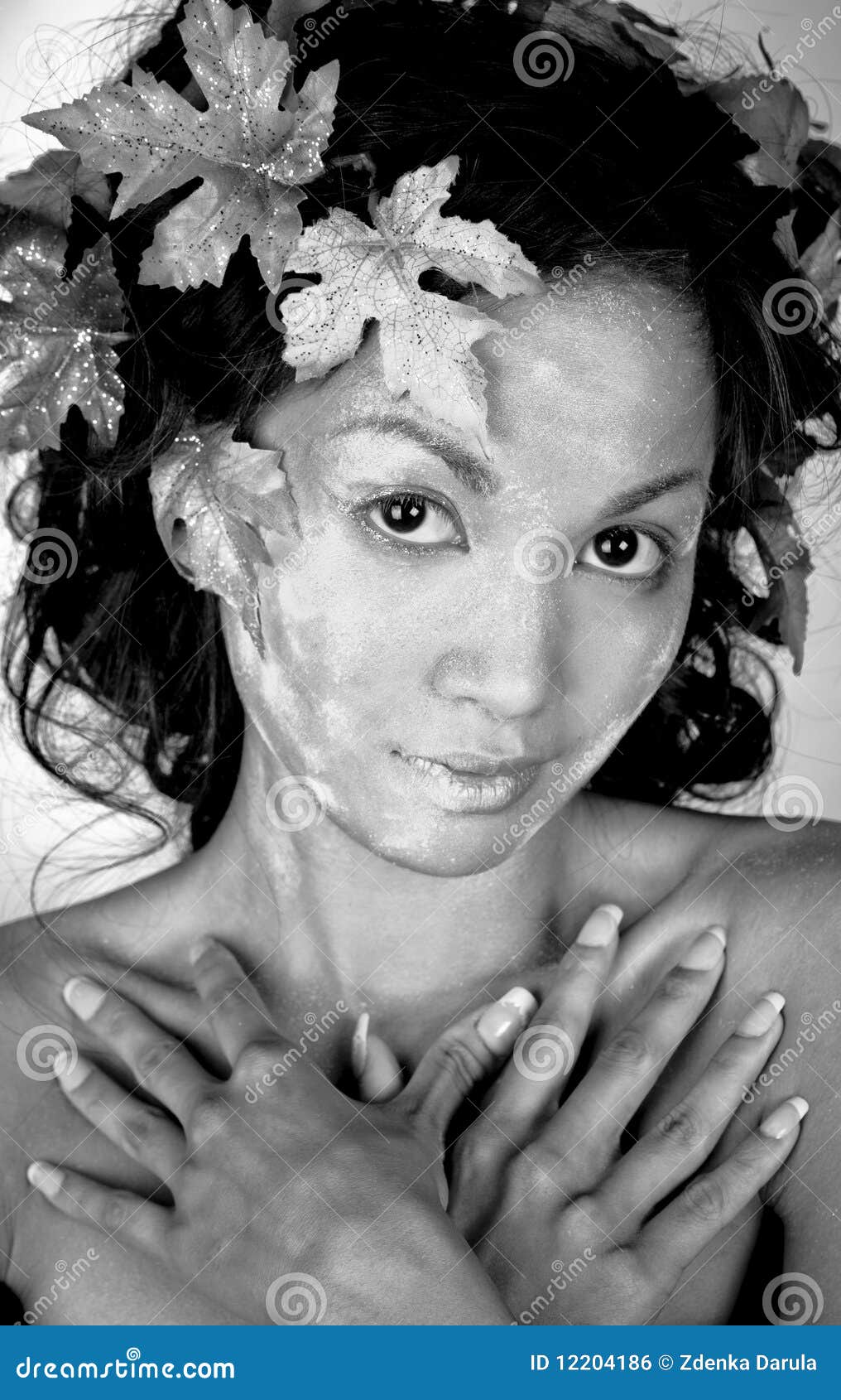 Beautiful autumn face stock photo. Image of fall, beauty - 12204186