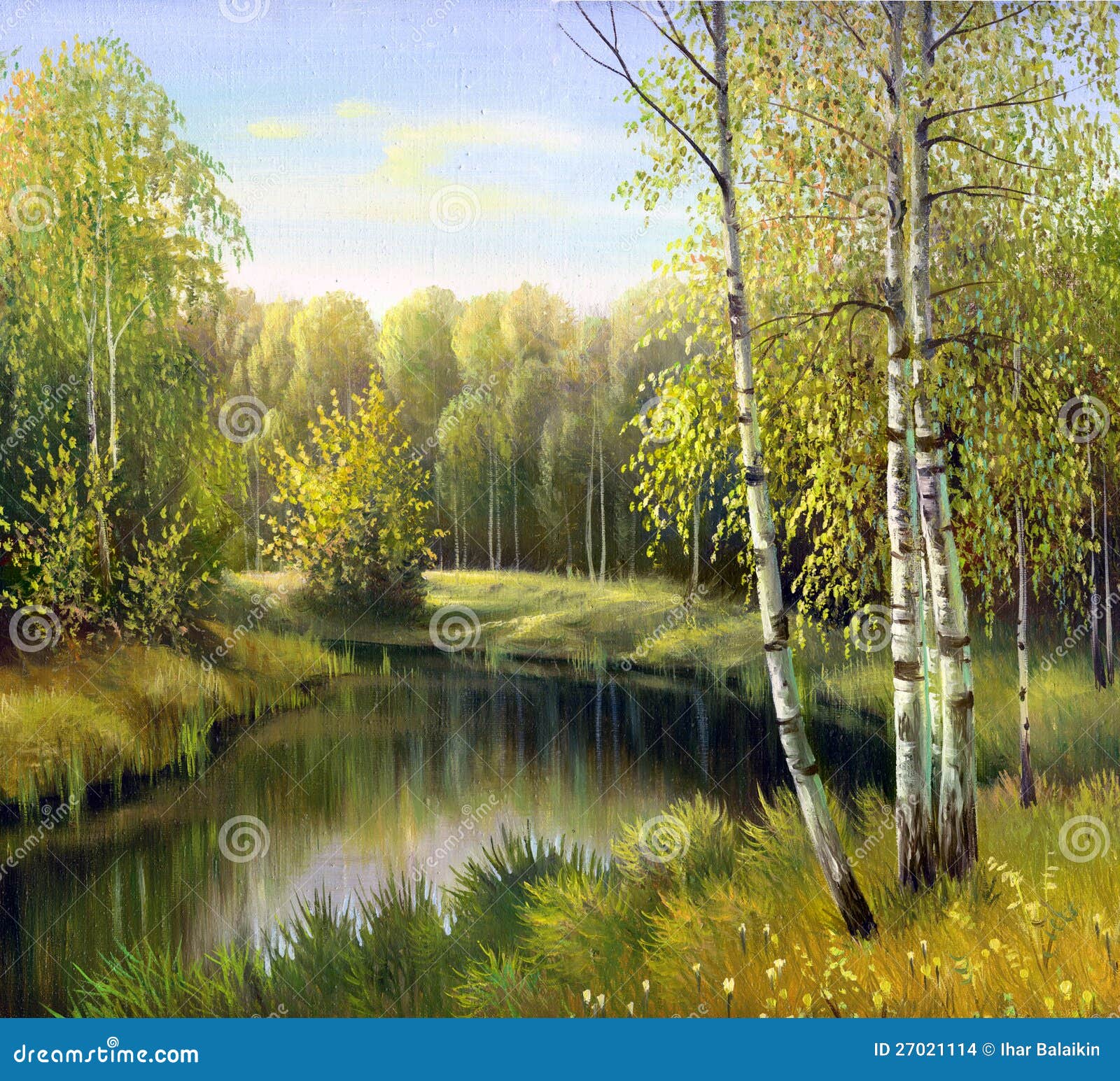 Beautiful autumn landscape stock photo. Image of impressionism - 27021114