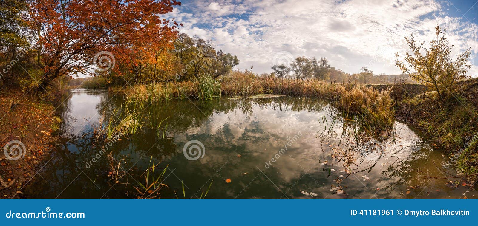 Beautiful autumn landscape stock image. Image of reflection - 41181961
