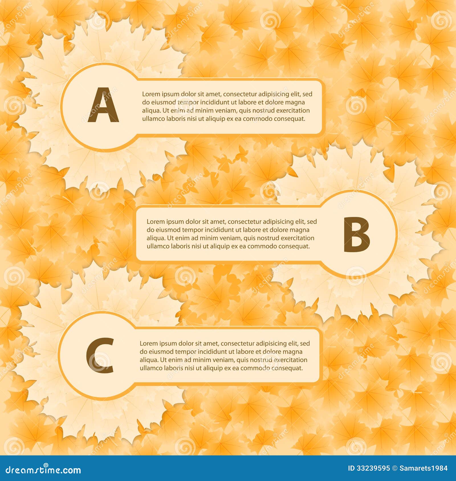 Beautiful Autumn Leaves with Infographic Stock Vector - Illustration of ...