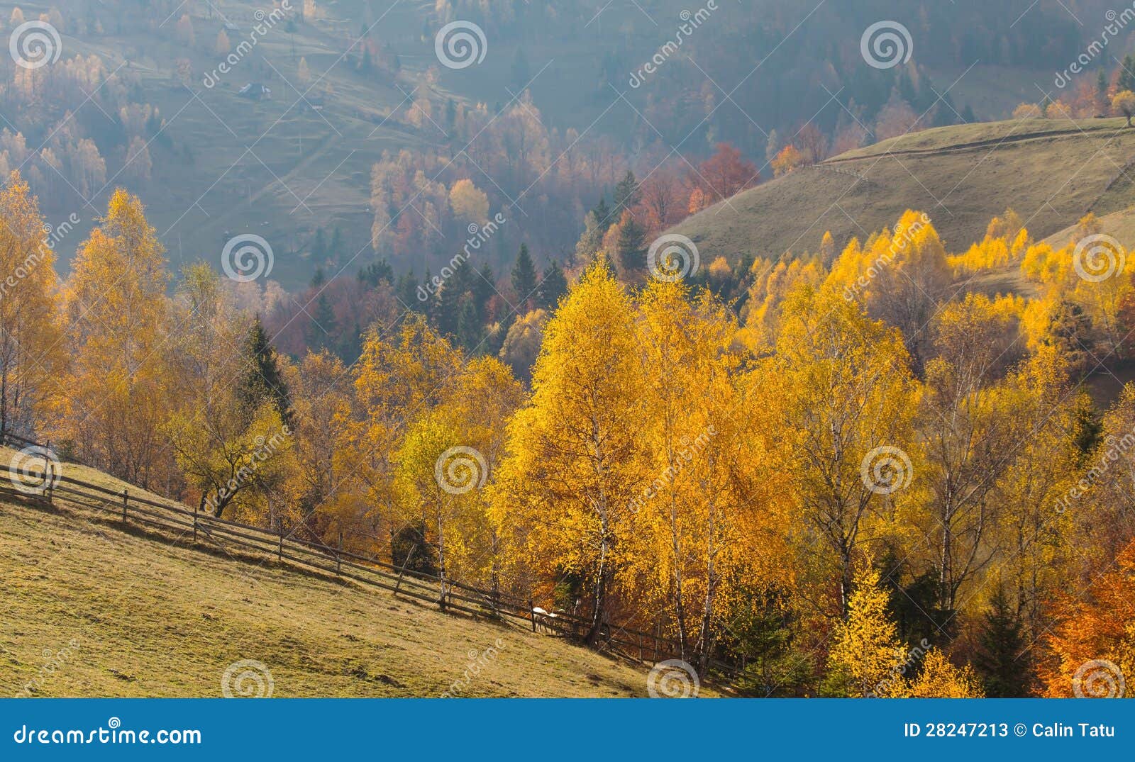 Beautiful Autumn Scenery in a Remote Mountain Location Stock Image ...