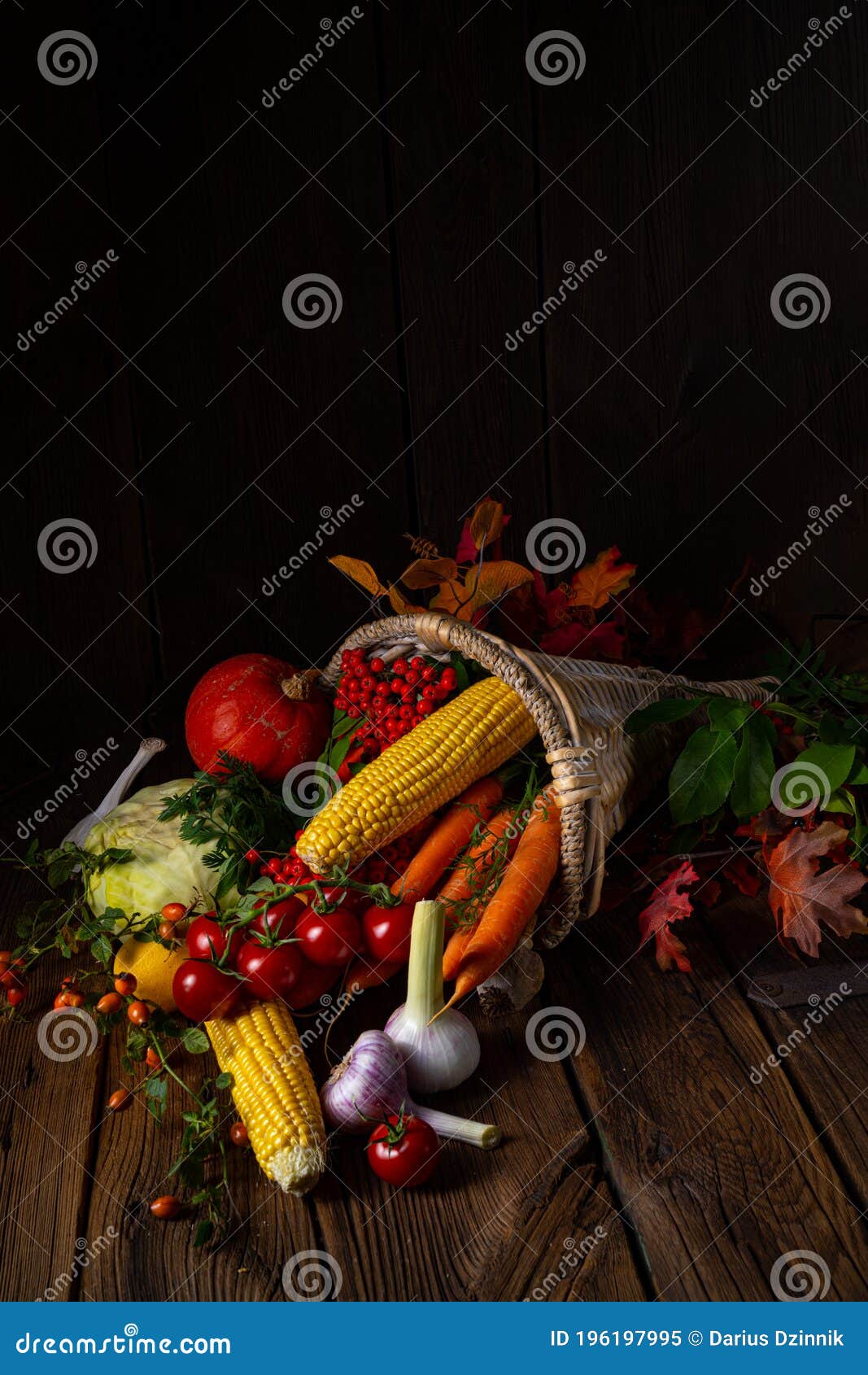 The Beautiful Autumnal Cornucopia with Vegetables Stock Image - Image ...