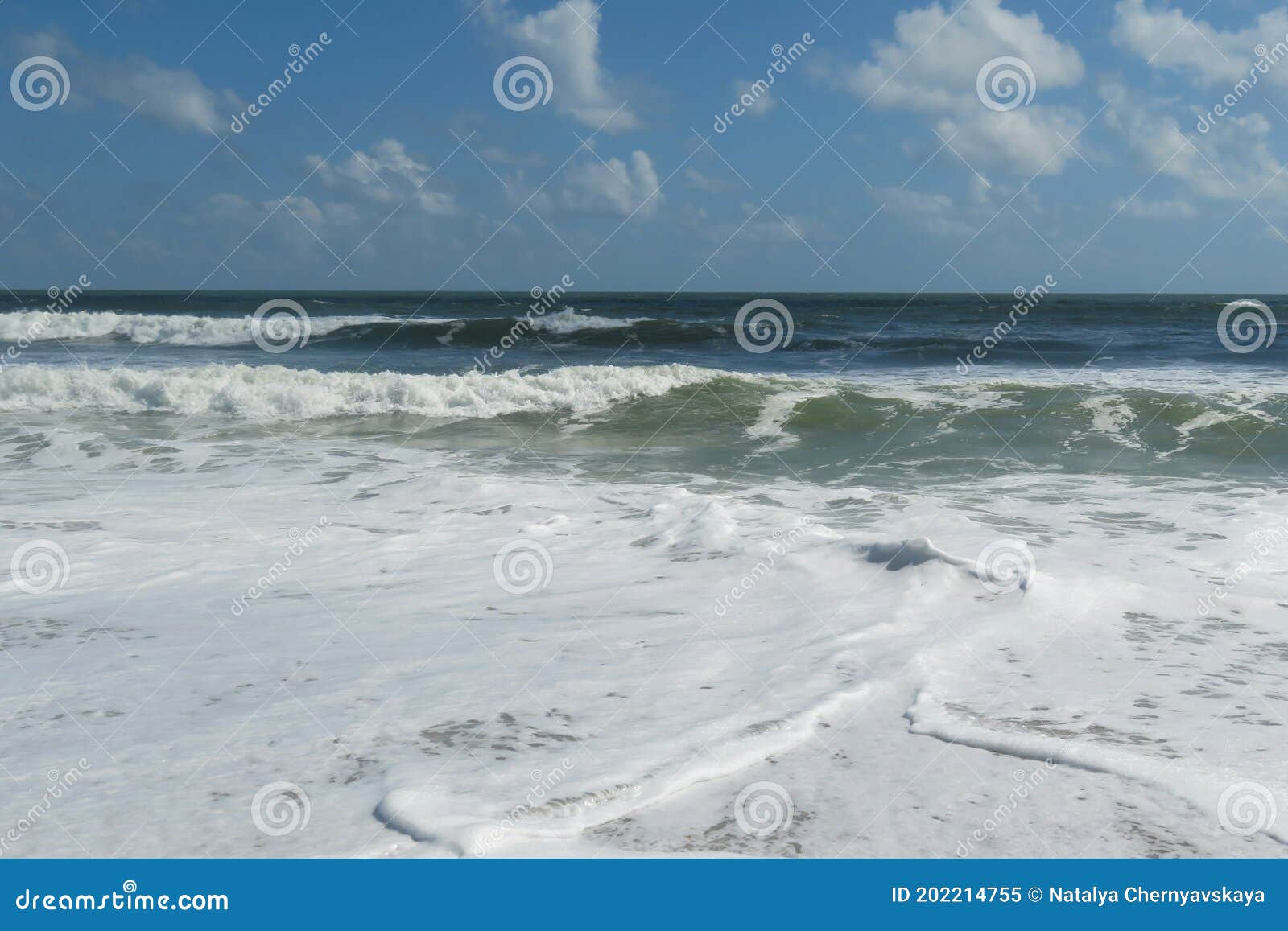 Ocean Background on Florida Beach Stock Image - Image of landscape ...