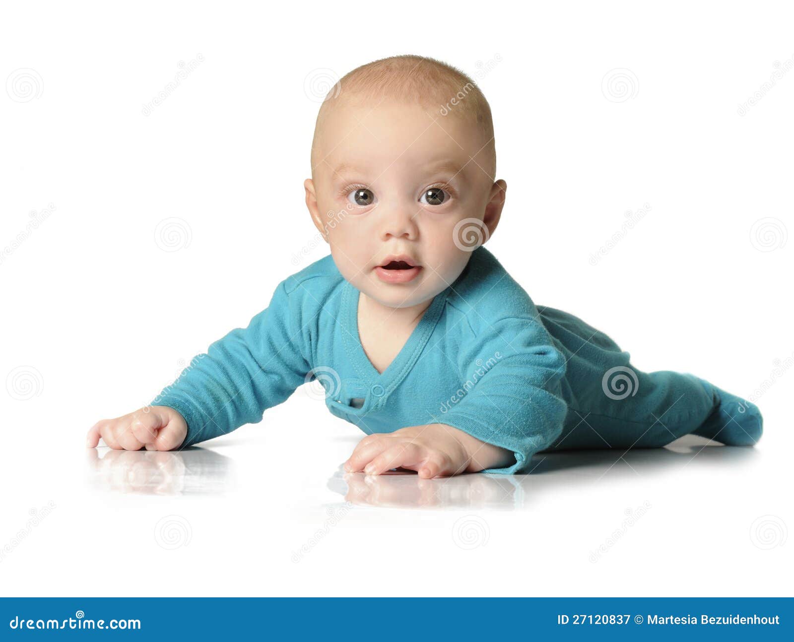 Beautiful Baby Boy on White Background Stock Image - Image of little ...