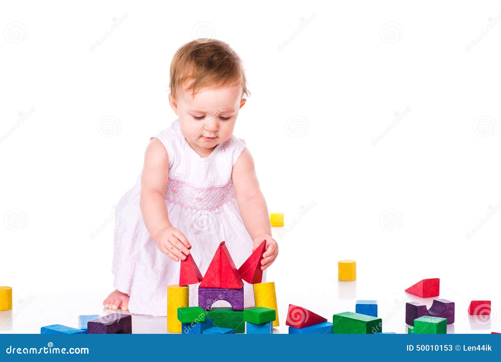 Beautiful Baby Building with Cubes Stock Image - Image of blocks ...