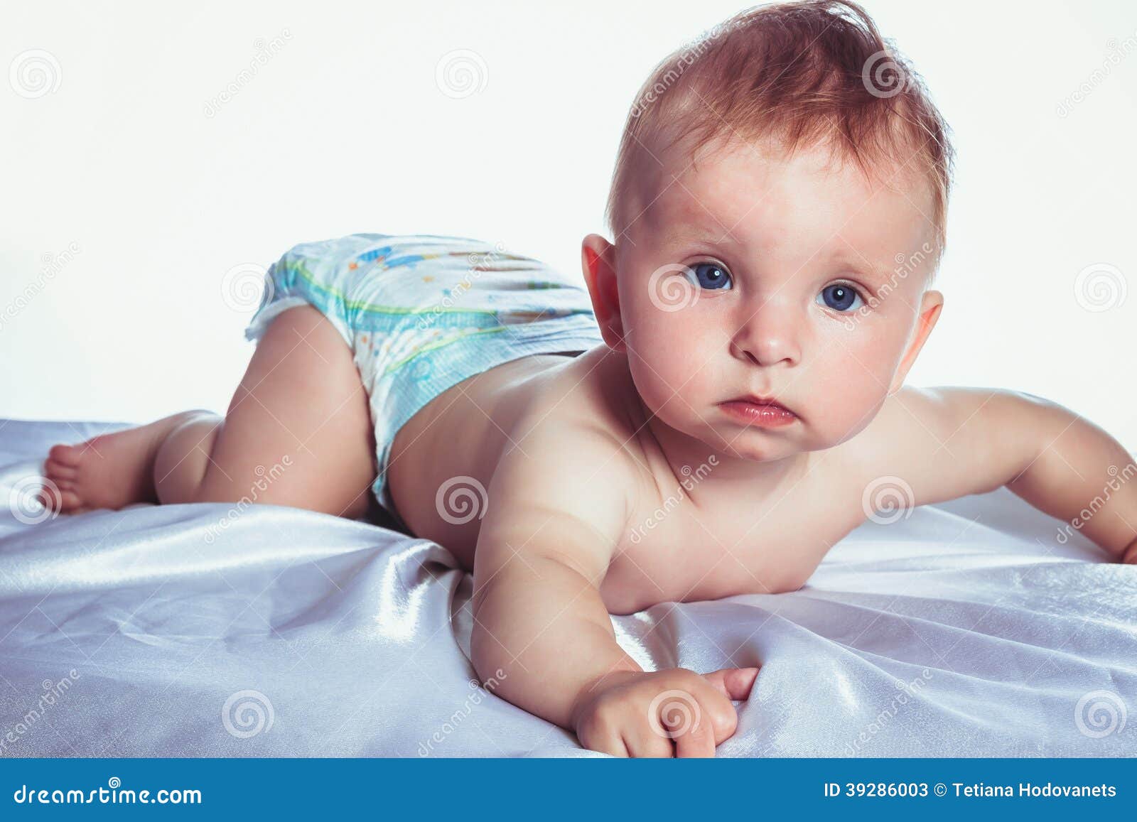 Beautiful baby in diapers stock image. Image of cute - 39286003