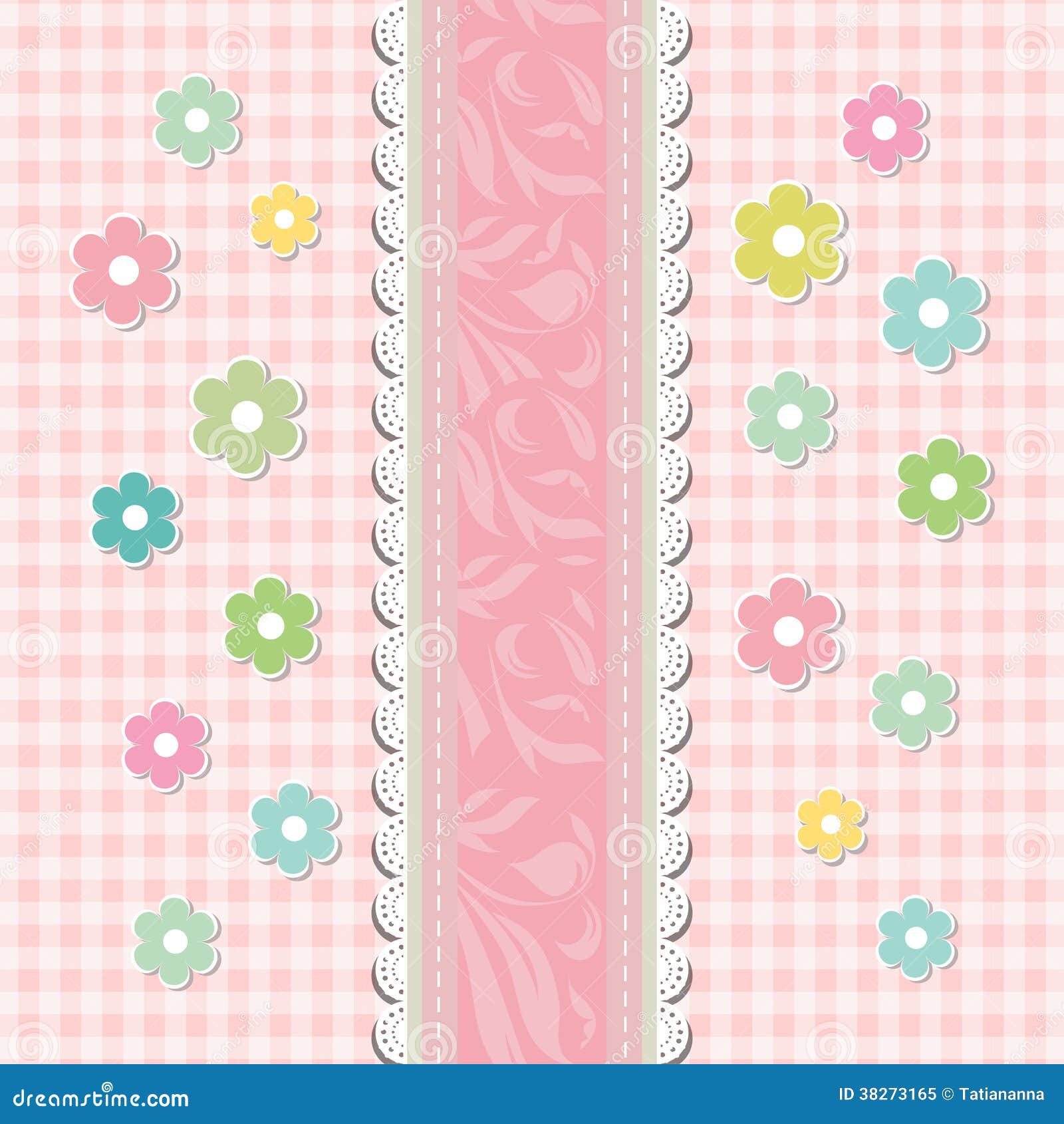 Beautiful Baby Floral Greeting Card Vector Stock Vector - Illustration ...