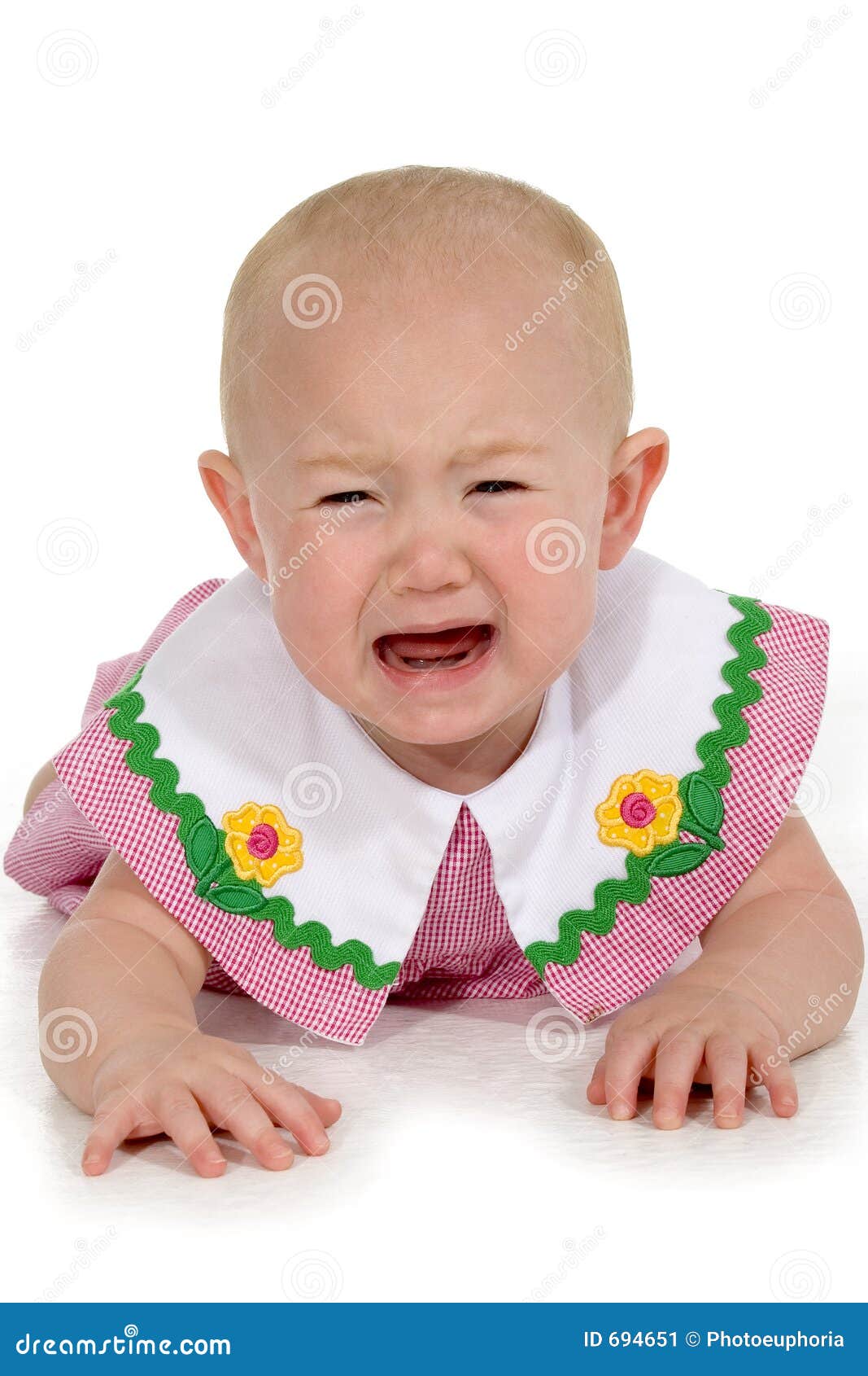 Beautiful Baby Girl Crying stock image. Image of crying - 694651