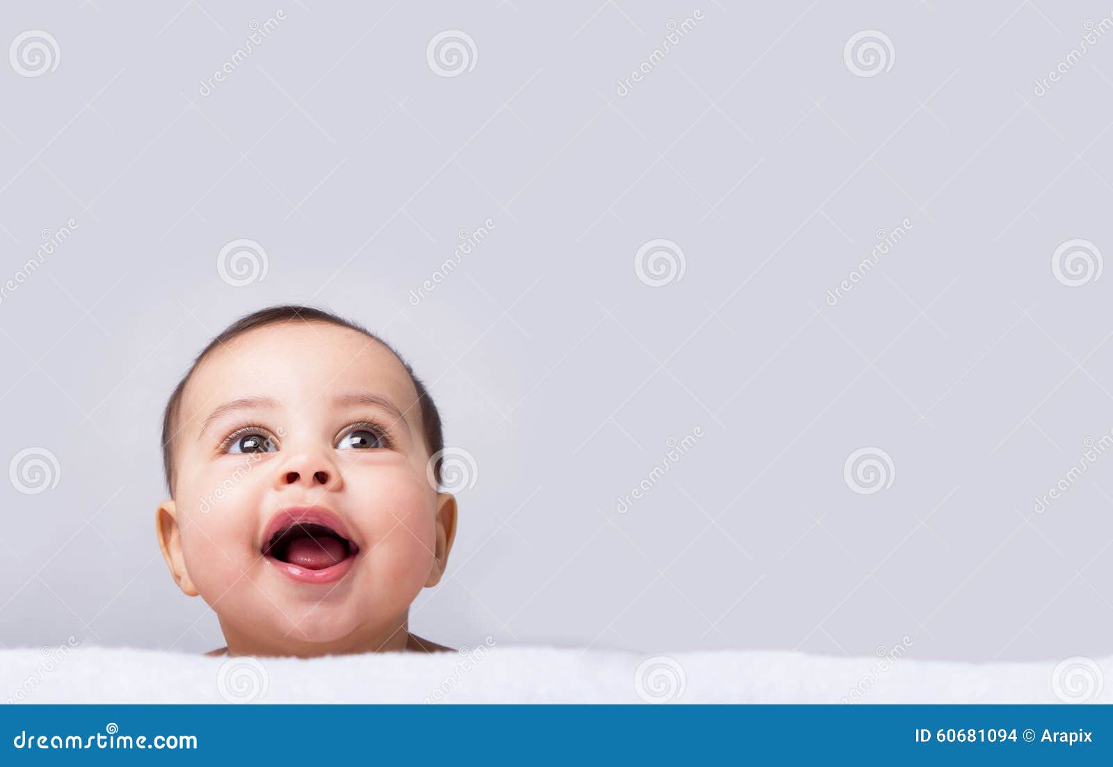 Beautiful baby looking up stock photo. Image of healthy - 60681094