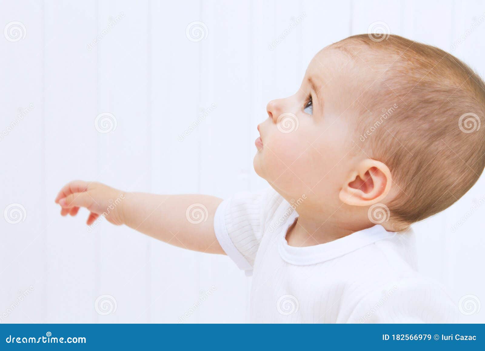 Beautiful Baby Portrait on White Background Stock Image - Image of ...