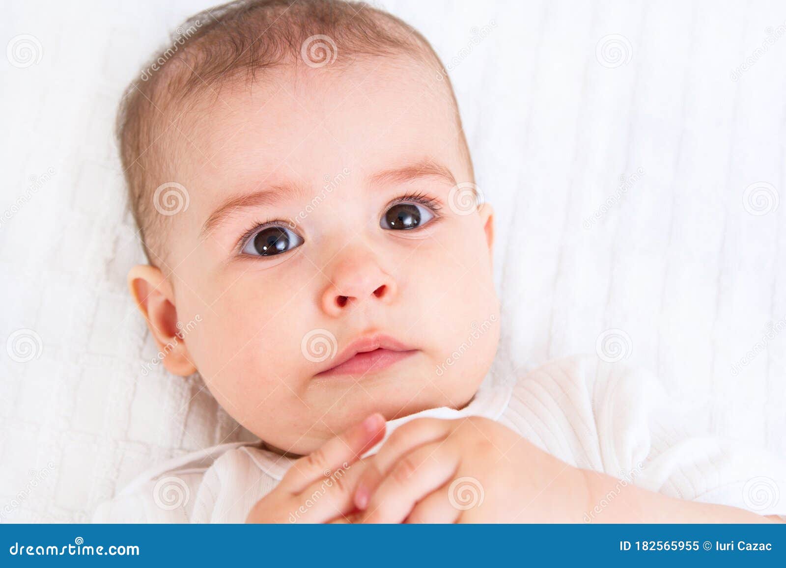 Beautiful Baby on White Background Stock Image - Image of beautiful ...