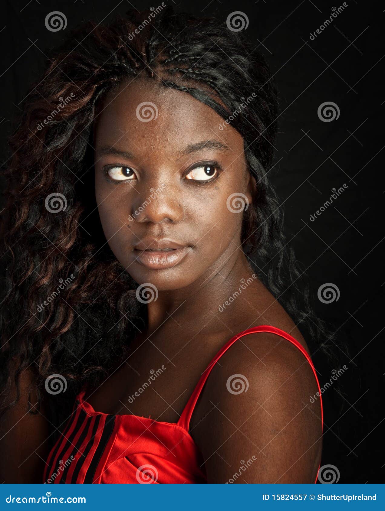 Beautiful Back Woman Portrait on Black Stock Image - Image of black ...