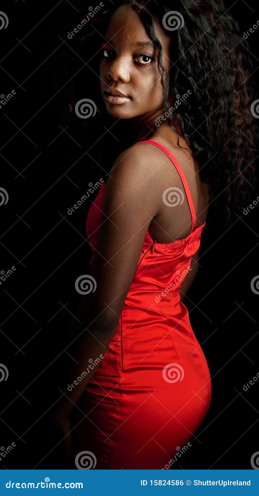 Beautiful Back Woman Portrait on Black Stock Photo - Image of irish ...