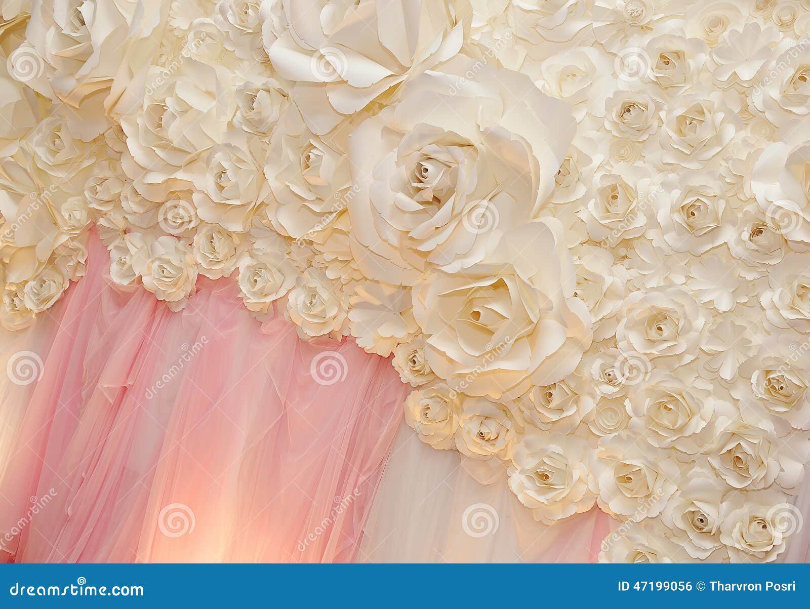 Beautiful Backdrop Flowers Ready for Wedding Ceremony Stock Photo ...