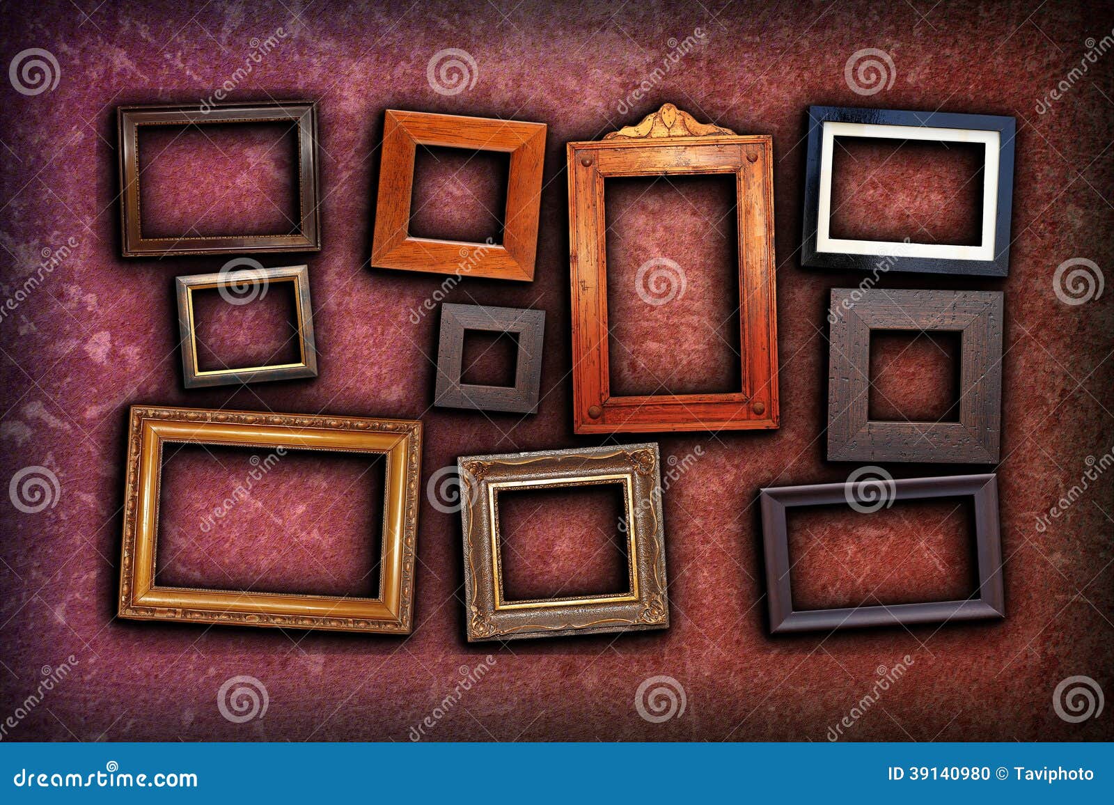 Beautiful Backdrop with Vintage Frames Stock Photo - Image of ancient ...