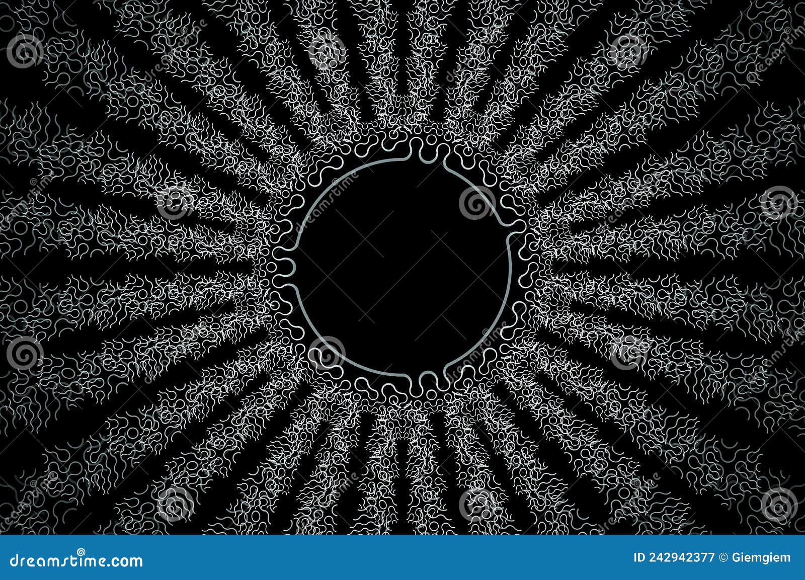 Beautiful Background Abstract Illustration Fractal Circle Radius Effect ...