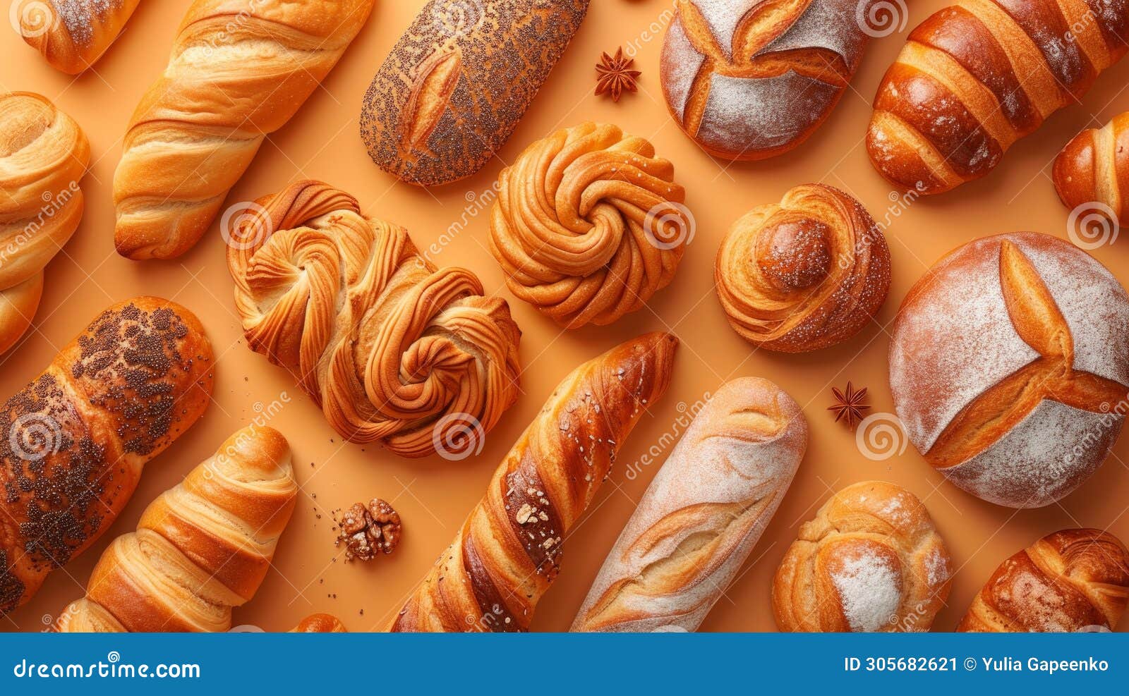 Beautiful Background for Bakery Advertising Stock Image - Image of food ...