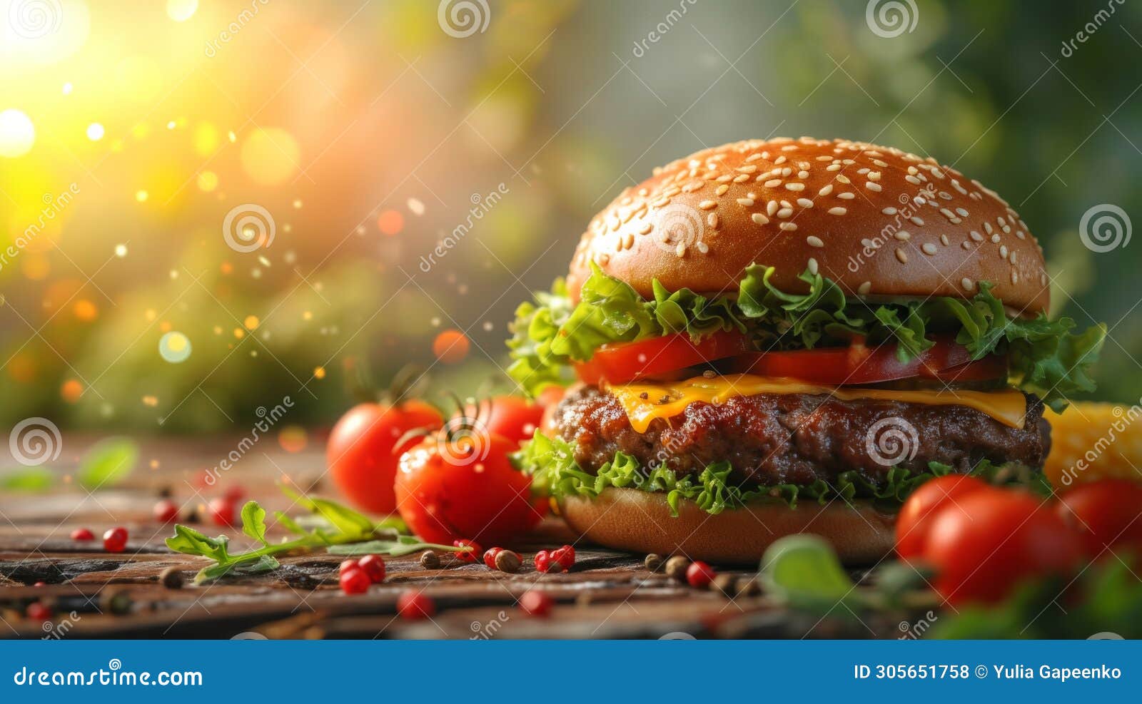 Beautiful Background for Beef Burger Advertising Stock Photo - Image of ...
